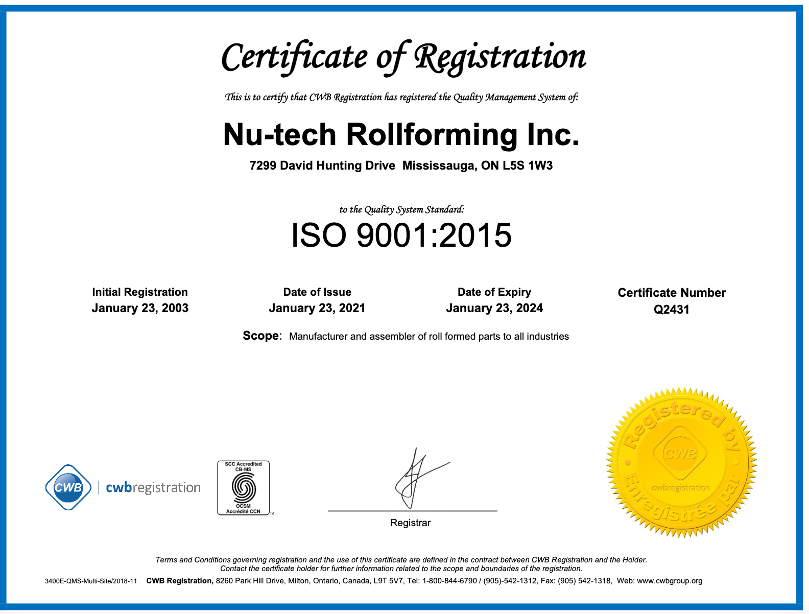 Downloads | Nu-Tech Roll Forming | Mississauga, ON, Canada