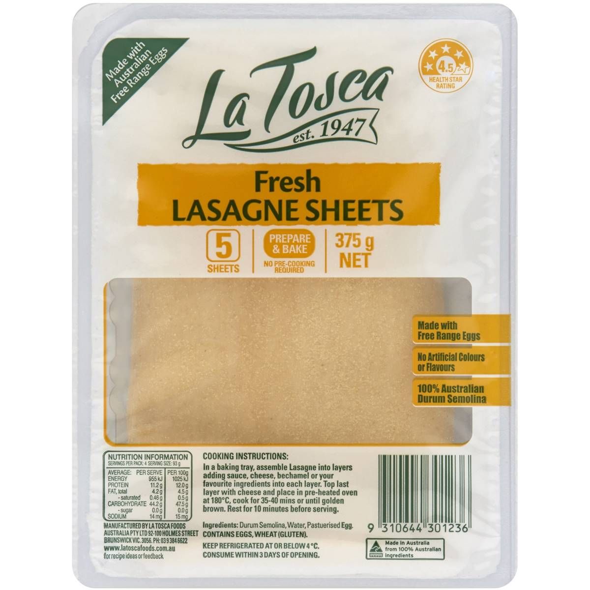 Products | La Tosca Foods | Brunswick, VIC