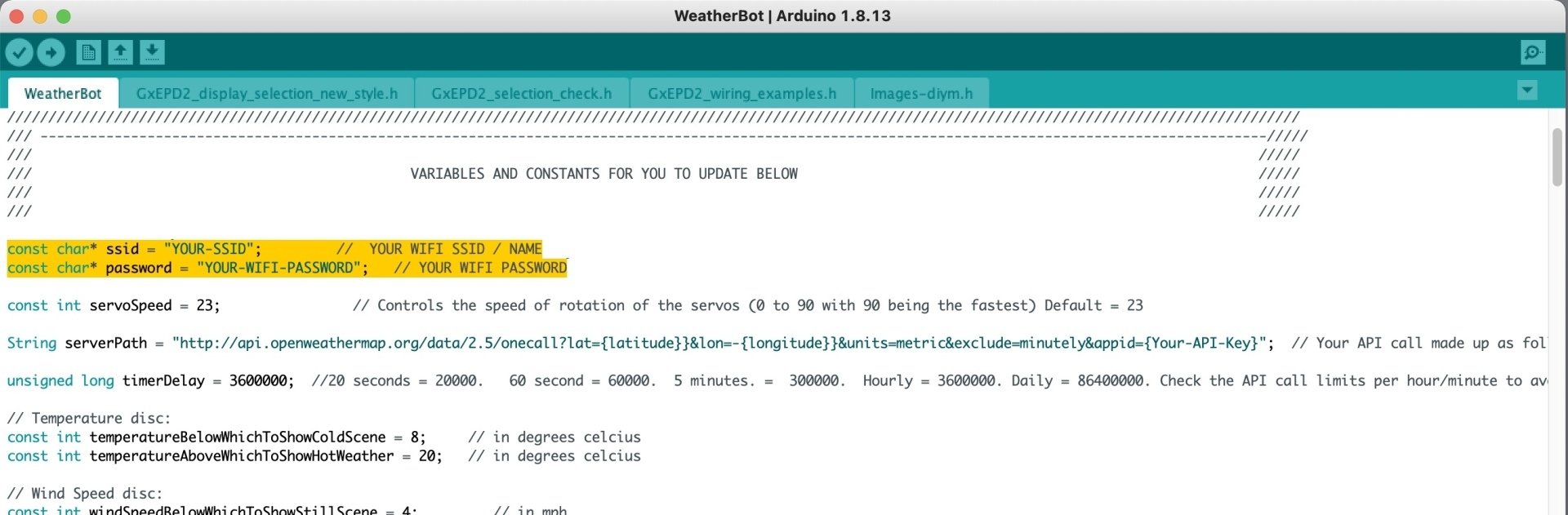 WeatherBot - 3D Printable Weather Forecasting Theatre