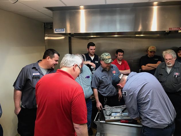 May 2018 CSI hosts a Garland Clamshell Grill Factory Training Class