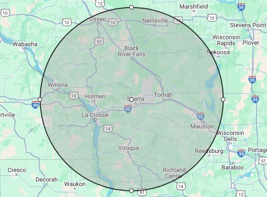 Excavation Contractor Service Area | Tri State Land Works | Sparta, WI