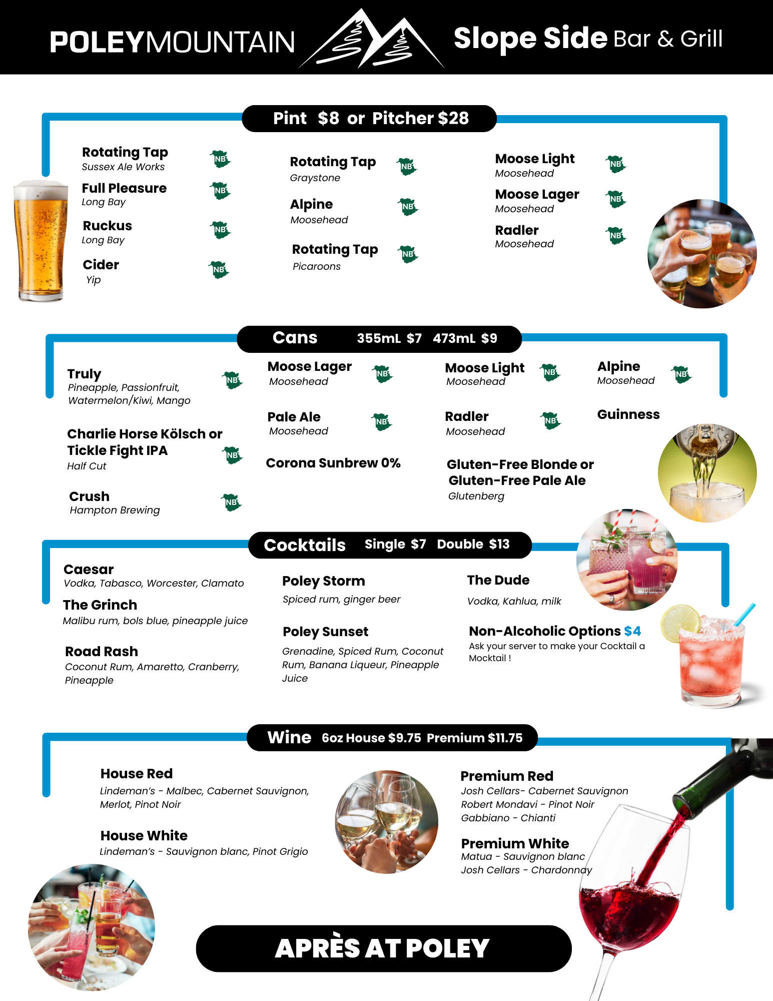 Slope Side Bar & Grill Menu