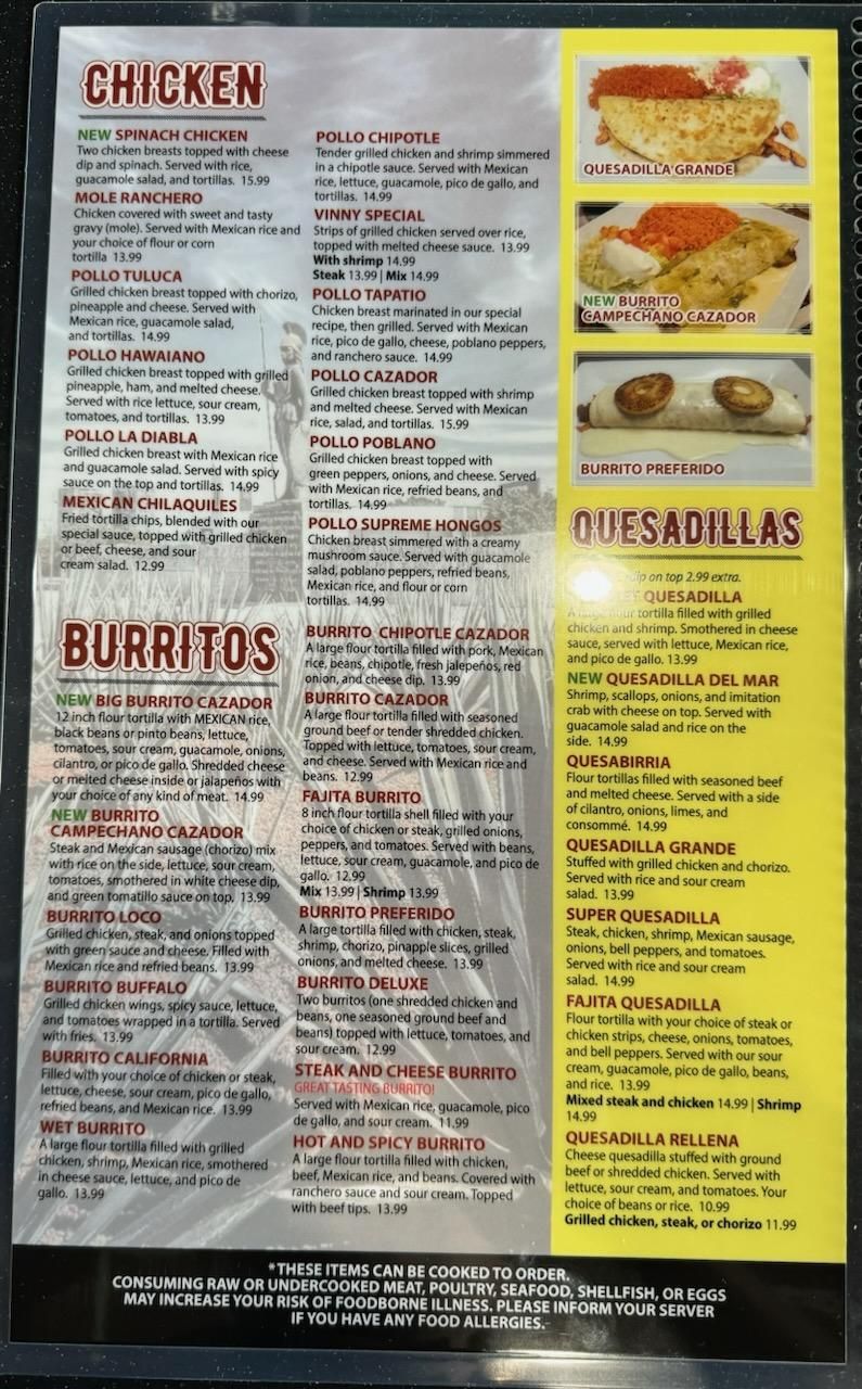 La Neta Menu