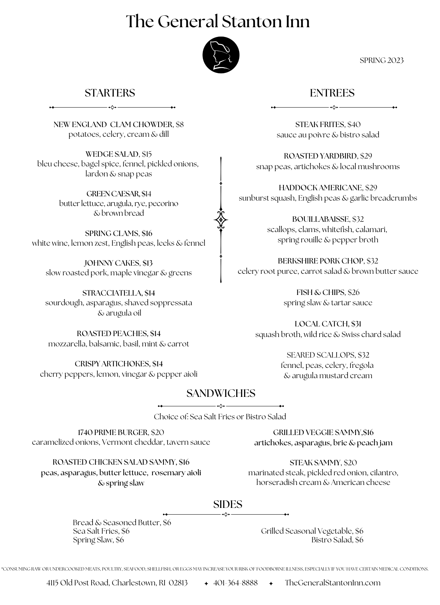 Dining | GENERAL STANTON INN | Colonial Inn by the Beach