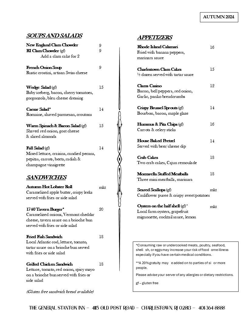 Dining | GENERAL STANTON INN | Colonial Inn by the Beach