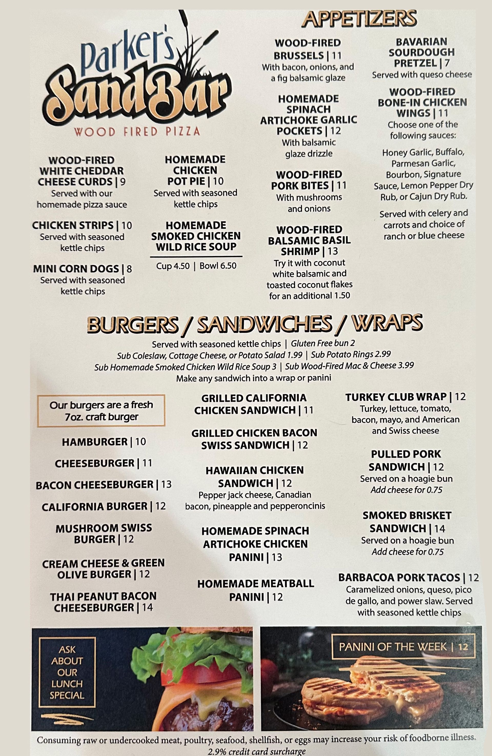 Delicious Menu Option | Sturgeon Lake, MN | Parker's Sandbar