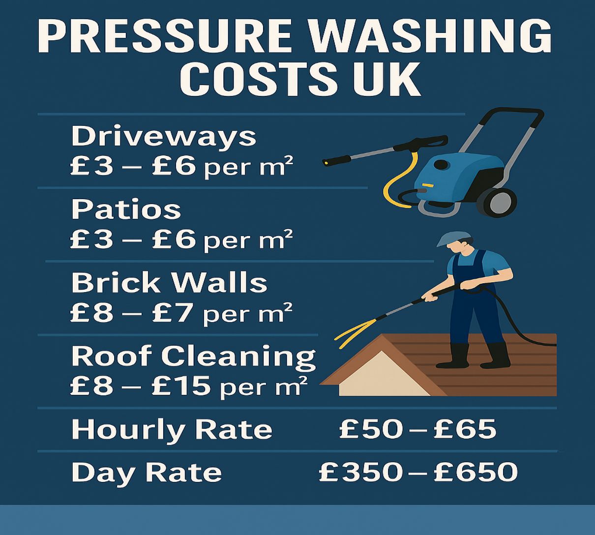 2025 UK Pressure Washing Price Guide - Per m² Cost