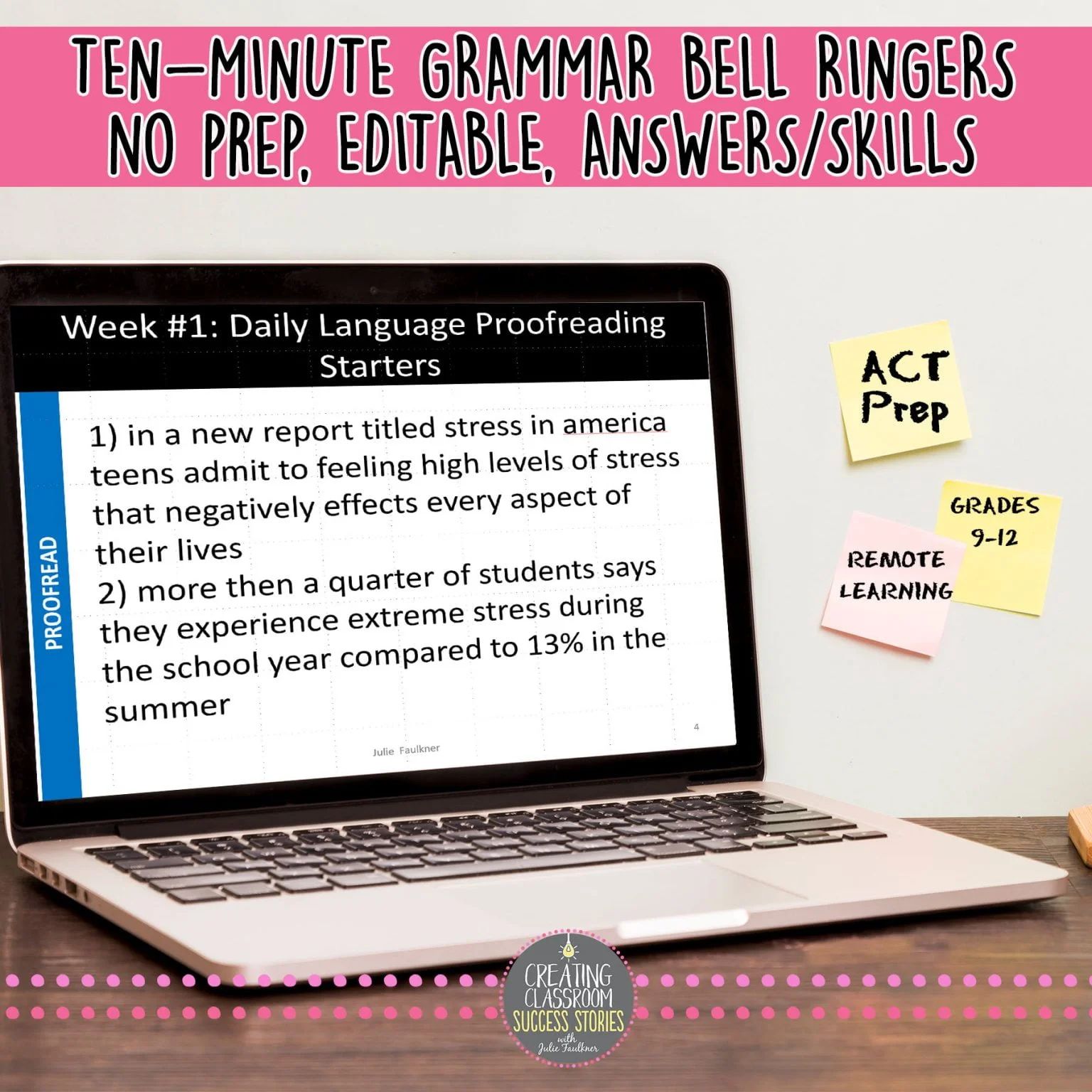 Daily Grammar Lessons for Middle & High School in 10 Minutes