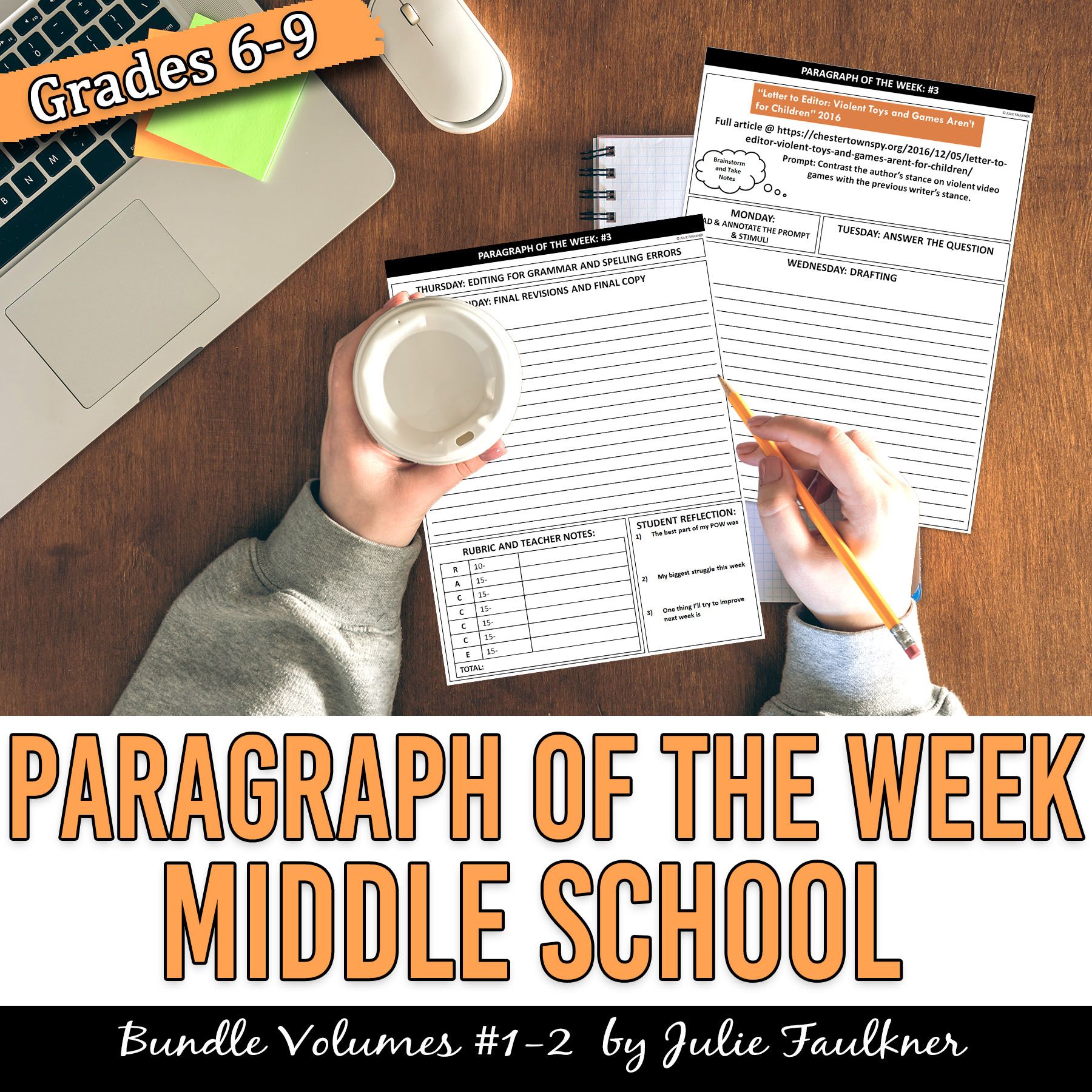 No-Prep High & Middle School ELA Bell Ringers for Every Day