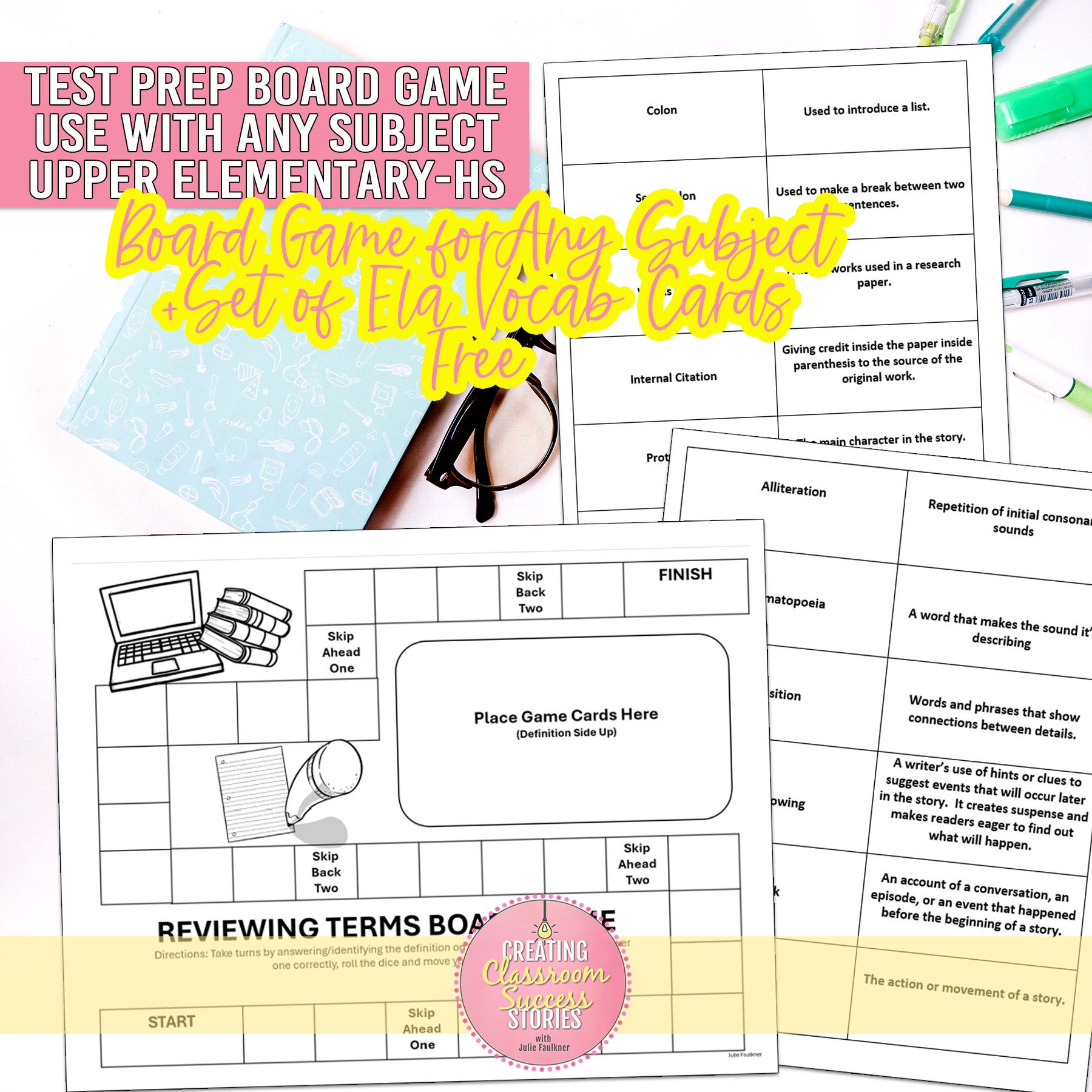 Free Teacher Resources | Julie Faulkner