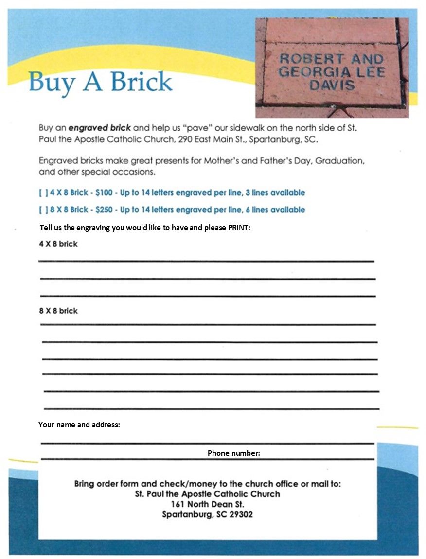 Brick Order form