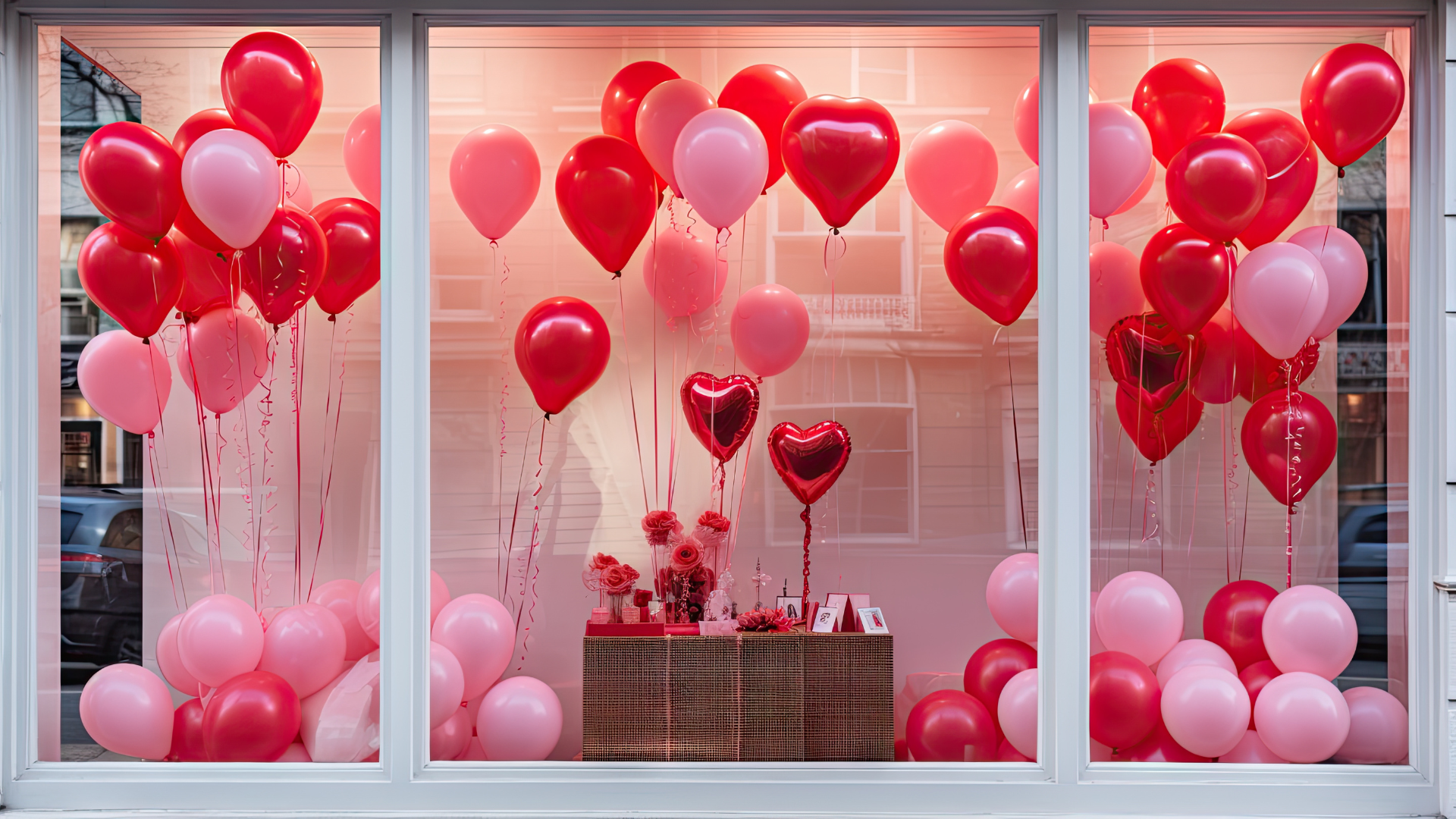 balloon window display