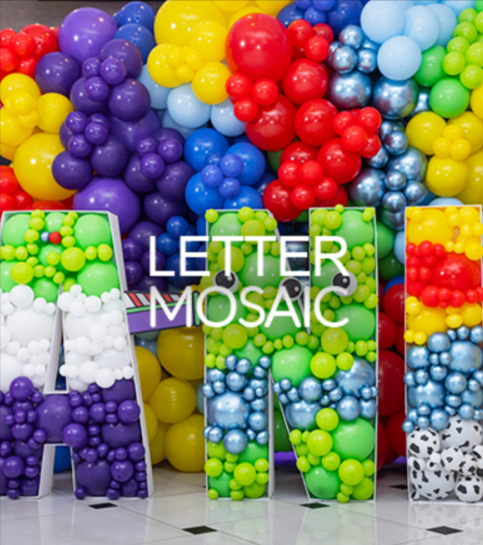 Number or Letter Mosaic | Garden Place Balloons