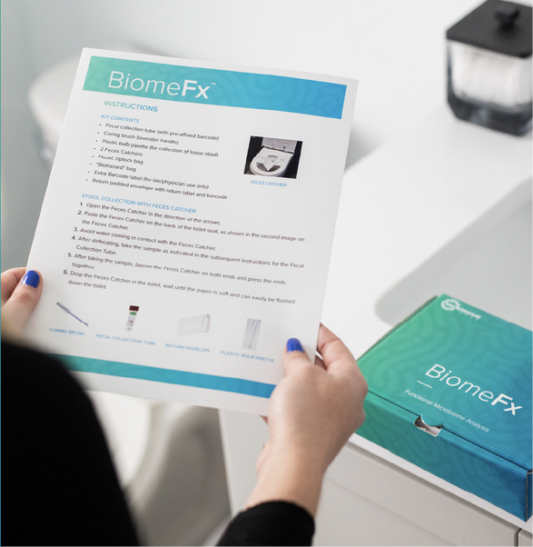 Microbiome home stool test from BiomeFx Labs, Biome Fx practitioner