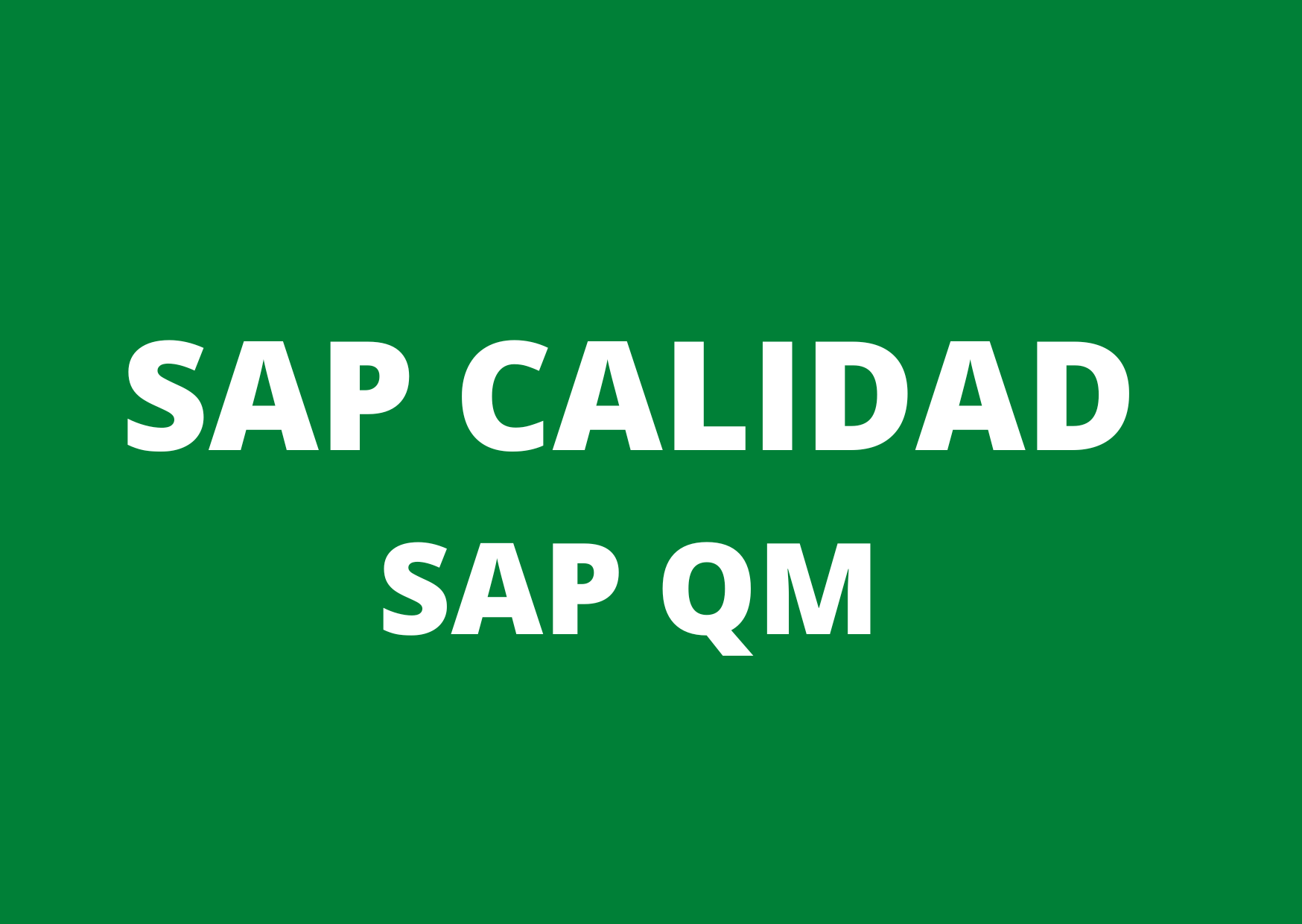 Cursos Sap Calidad , curso sap qm online
