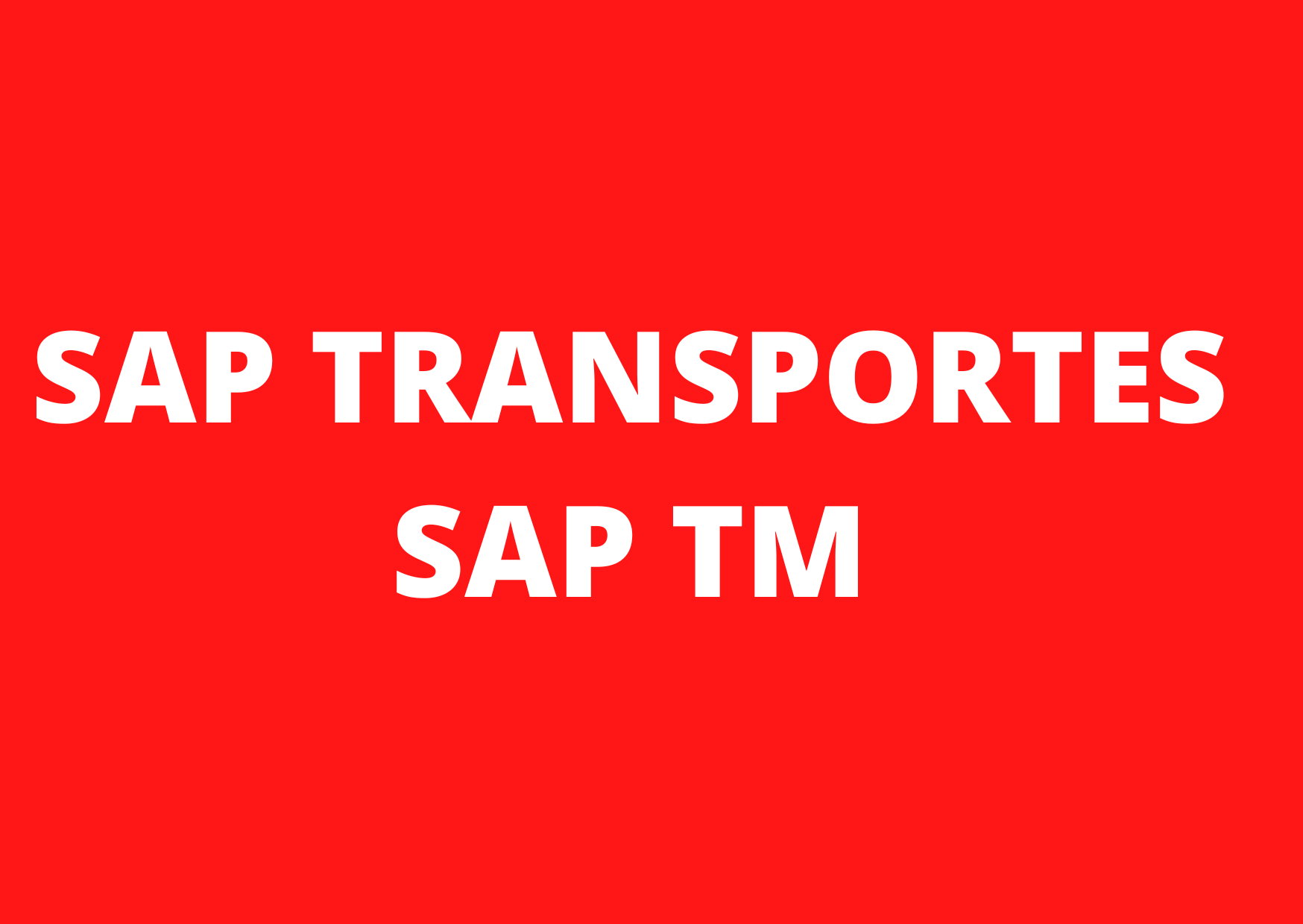 Cursos Sap Transportes , Curso SAP TRM