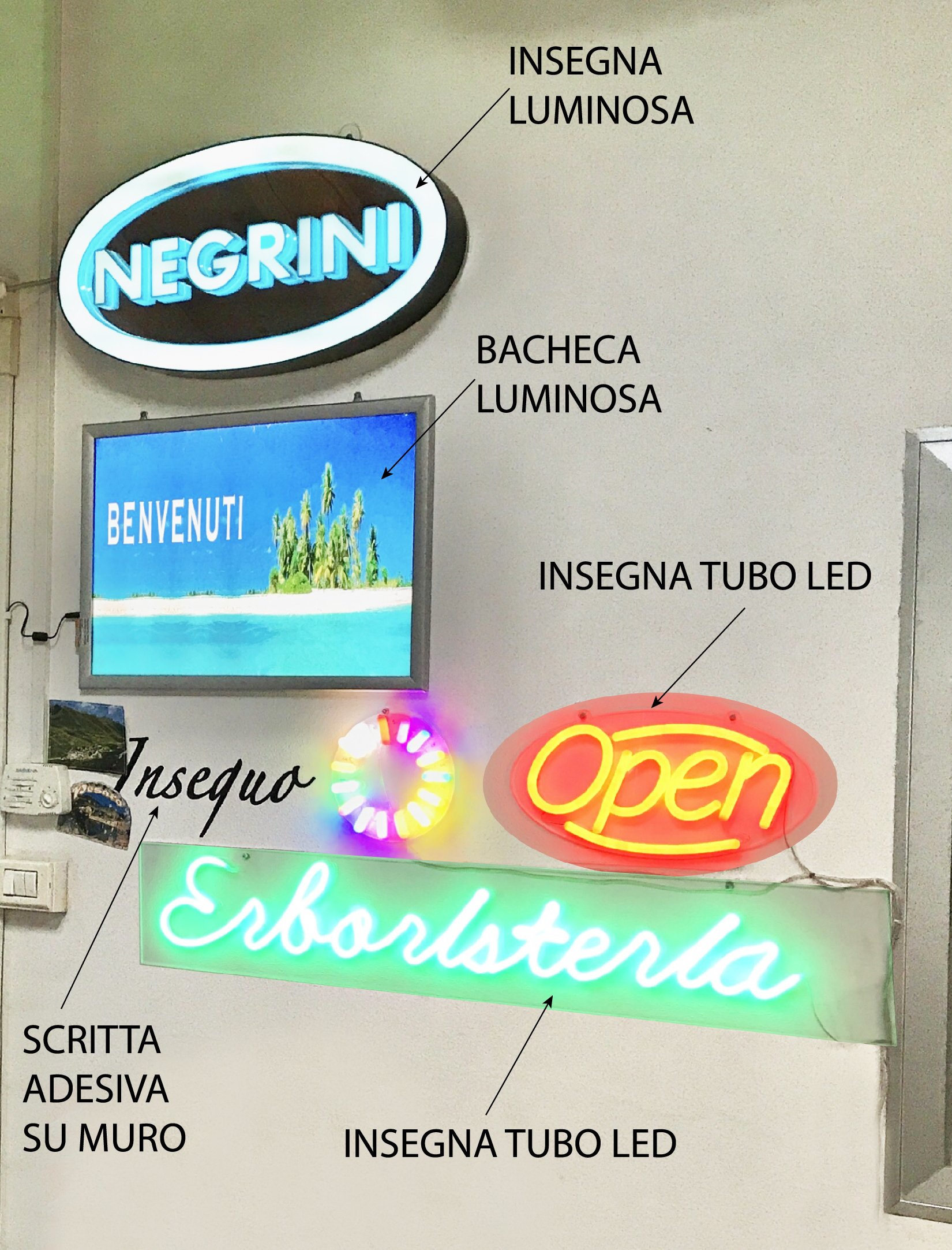 Lightbox tubolari | San Lazzaro di Savena | Nuova Neon Crea