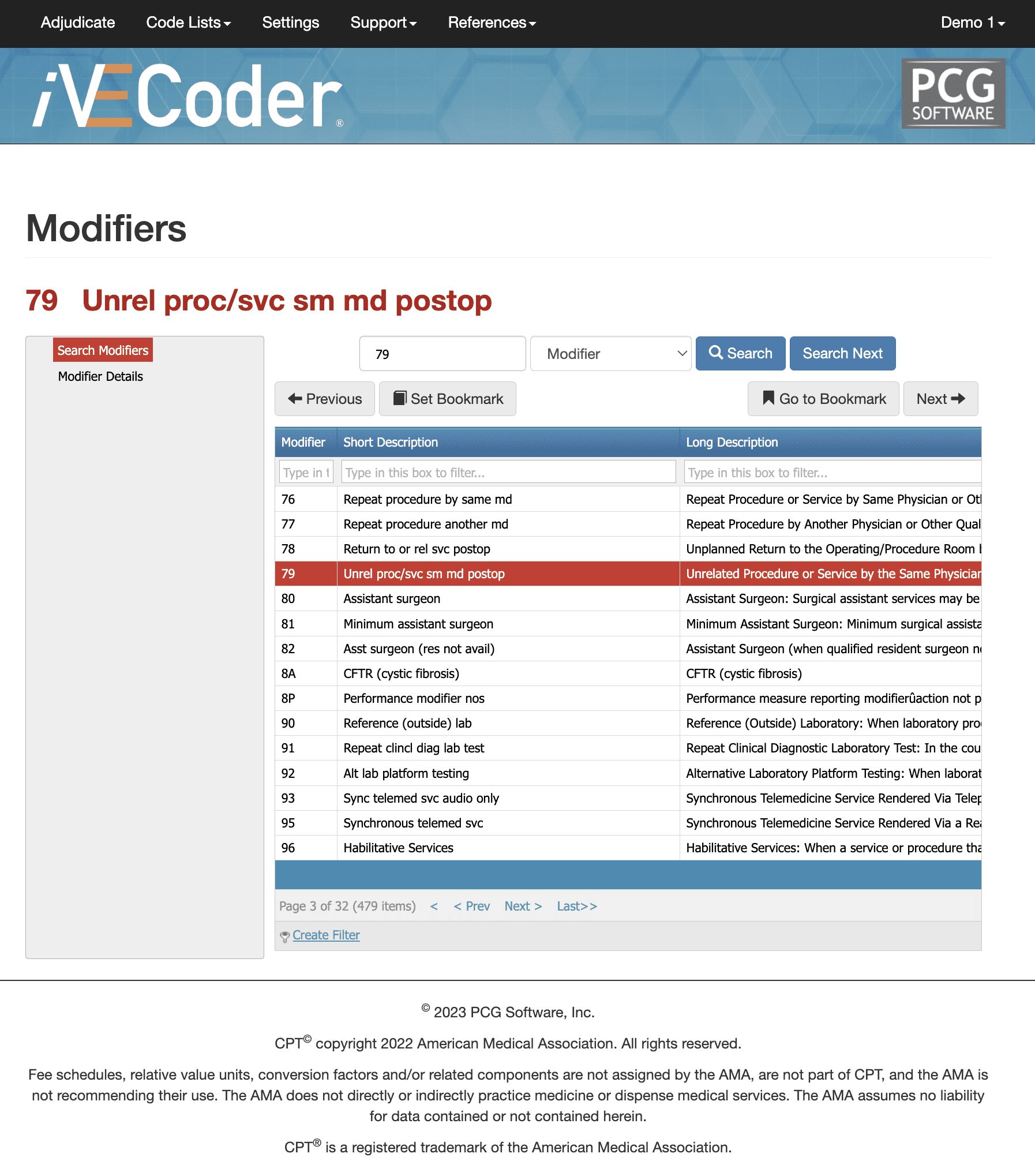 79 Modifier Definition, Description, and Usage