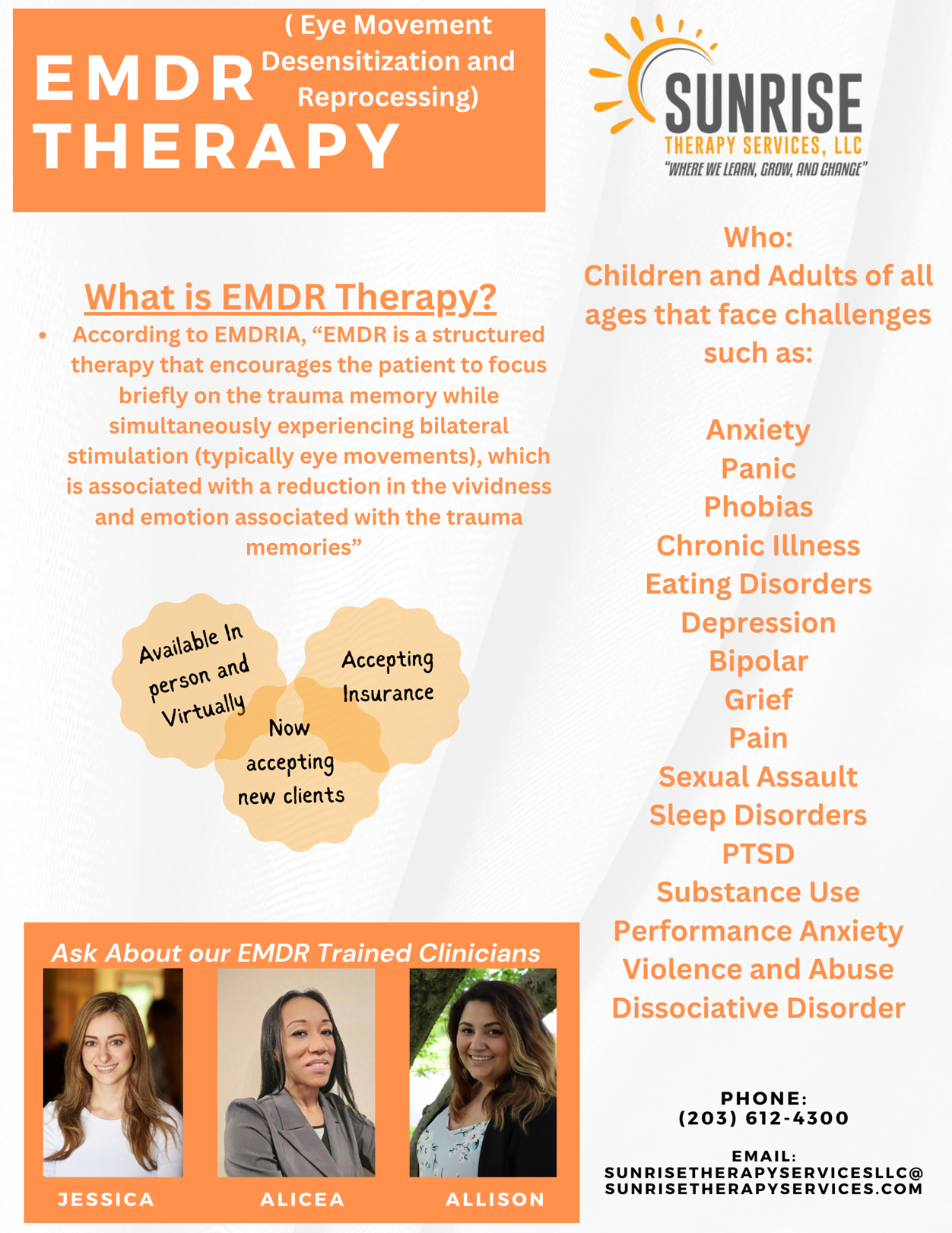 EMDR Therapy Info | Sunrise Therapy Services, LLC.