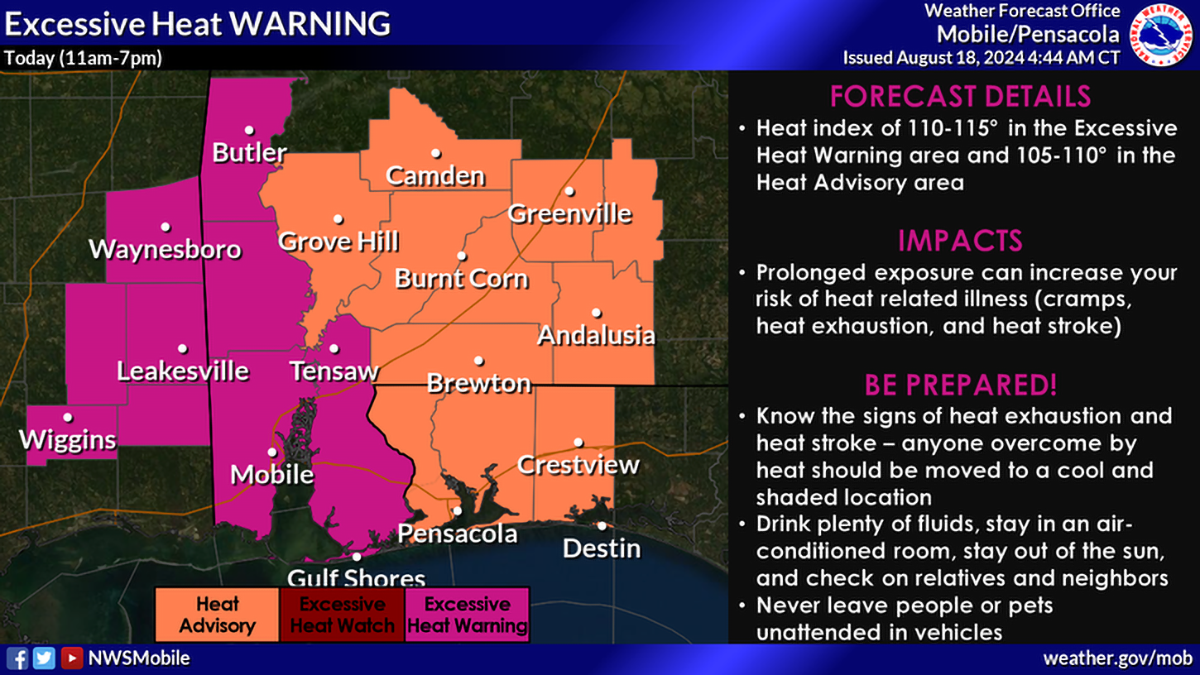Excessive Heat Warning Issued for the Gulf Coast, Safety Precautions ...