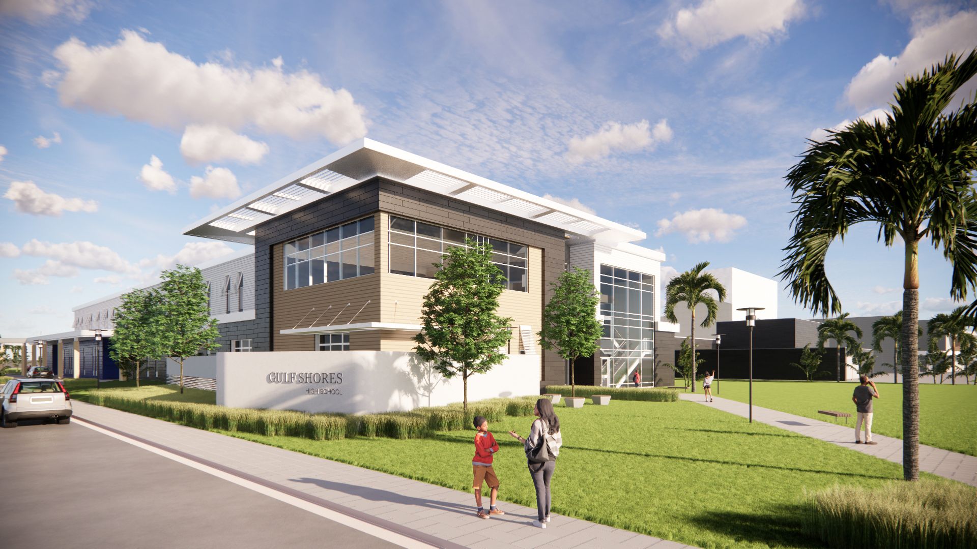 New Gulf Shores High School Progresses Despite Rain Setbacks