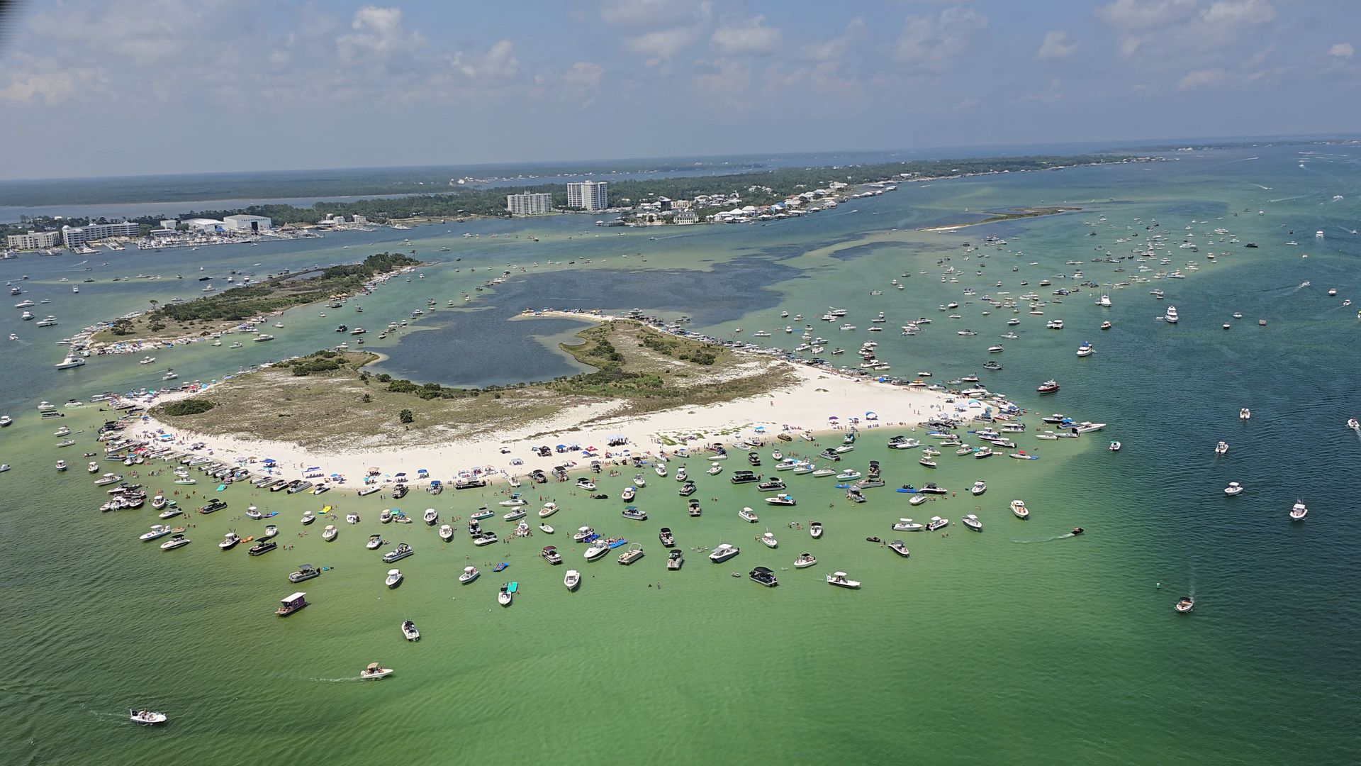 Annual Aerial View of Saturday’s Boating Scene at the Islands of Perdido