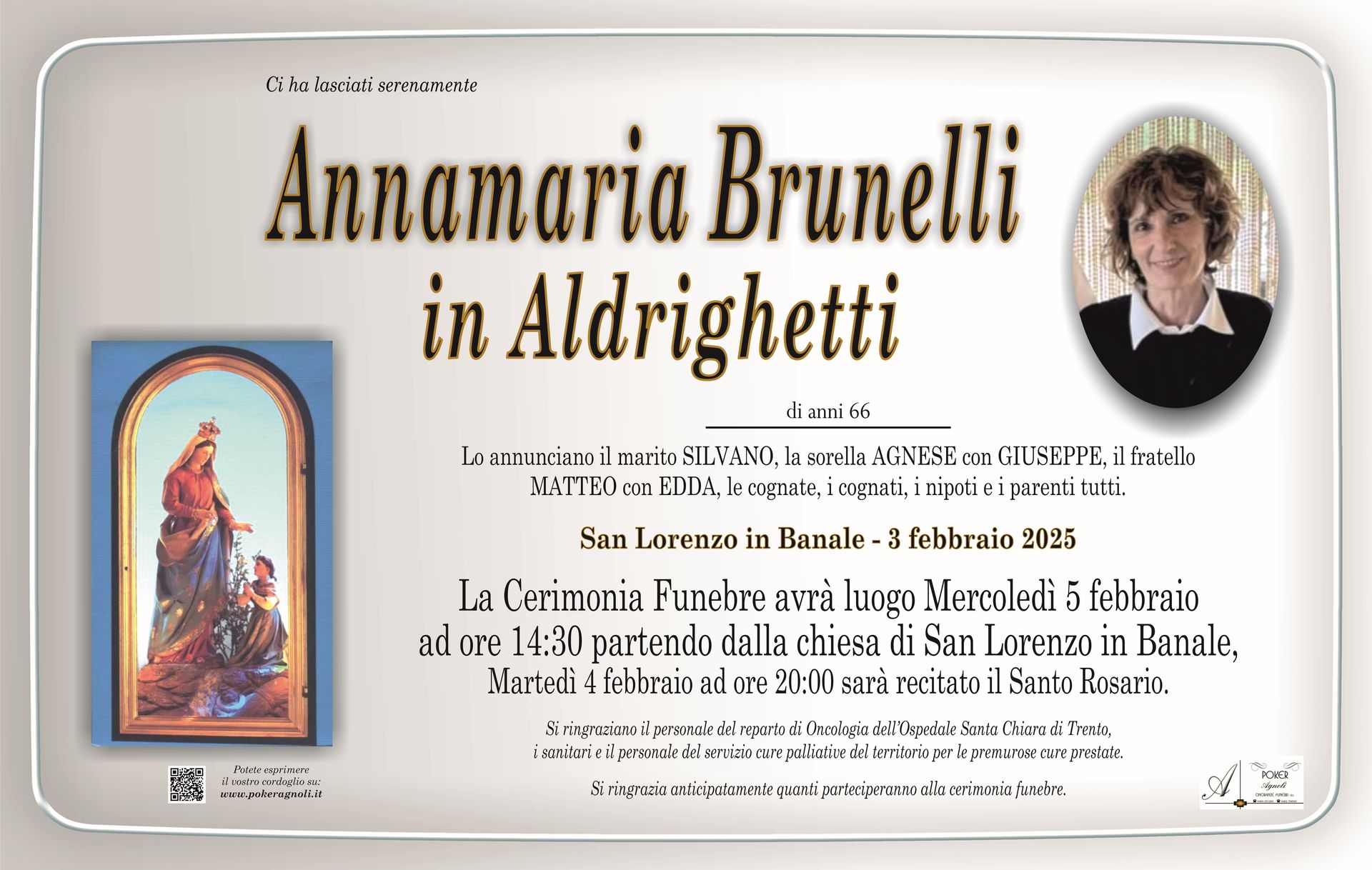 Affissione avvisi di lutto a Tione | Agnoli Luigi