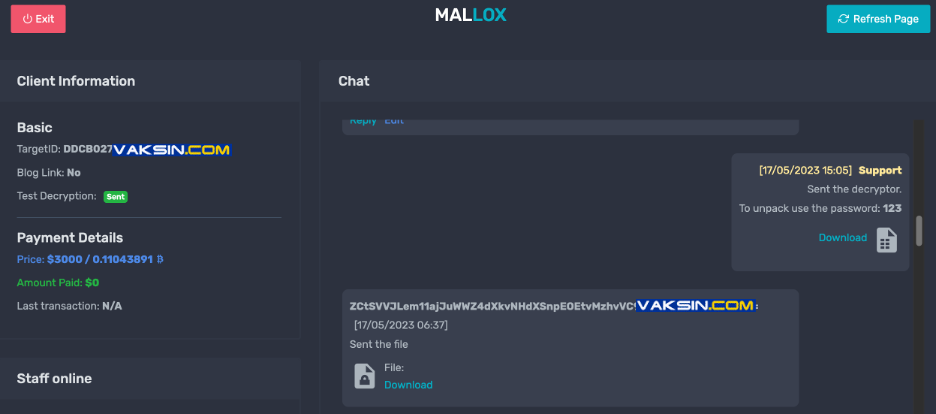 BSI Lockbit ransomware chat