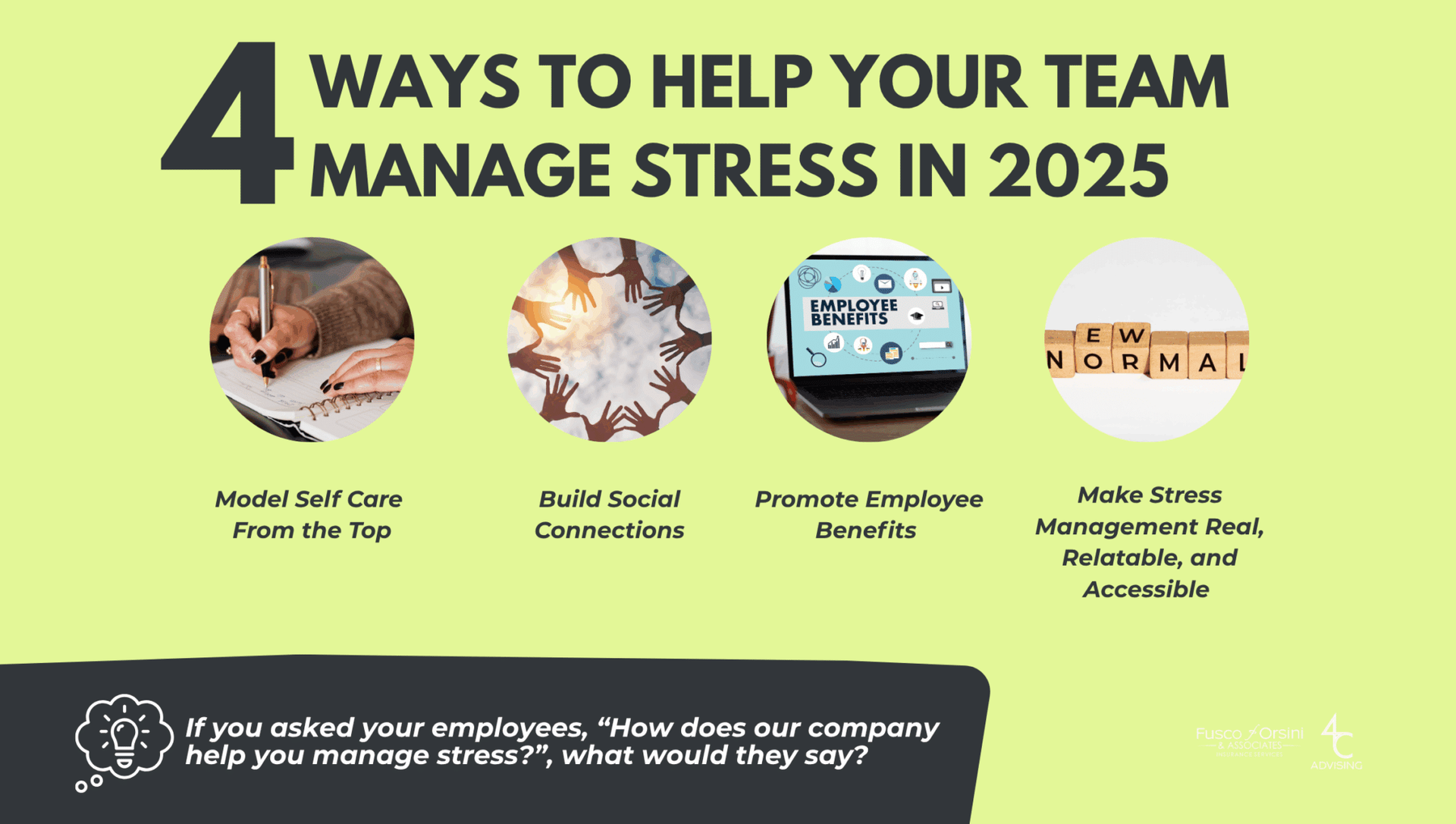 4 Ways to Help Your Team Manage Stress |Fusco Orsini & Associates