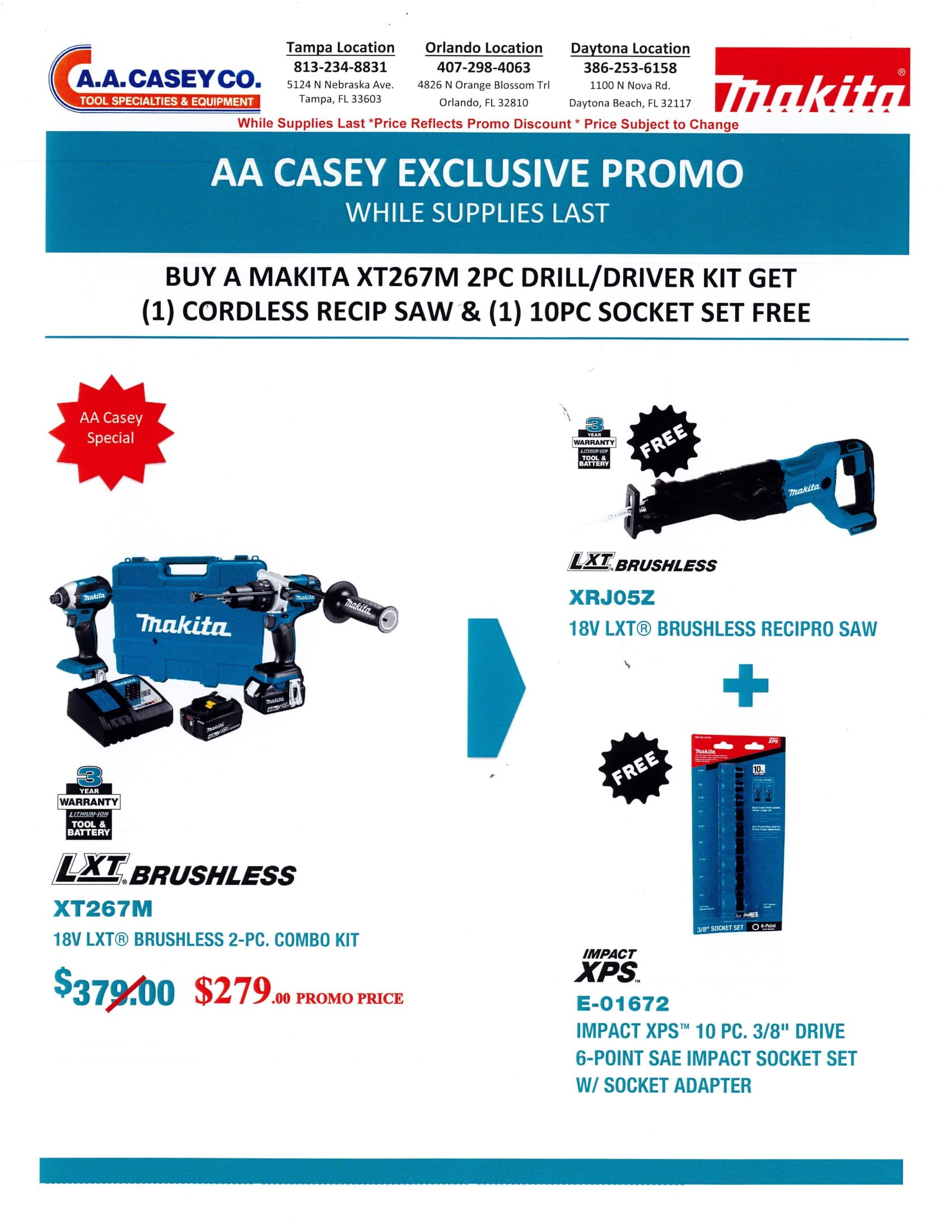 Tool & Fastener Distribution | Tampa, FL | A.A. Casey CO.