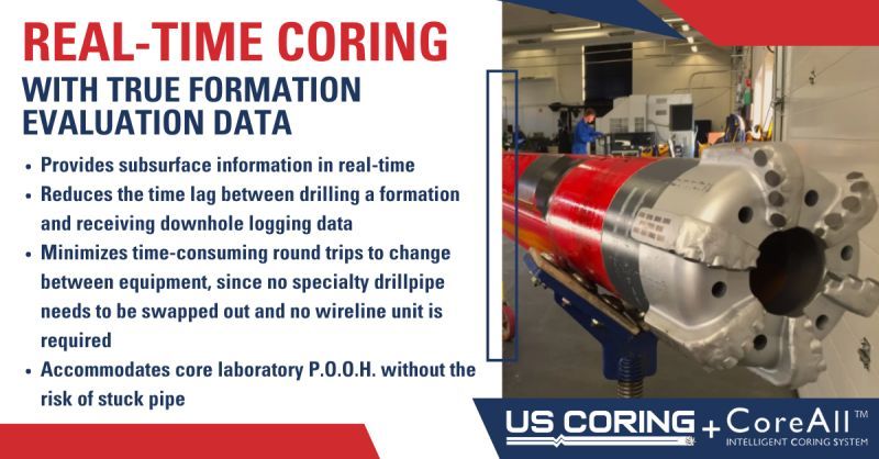 Real-Time Coring with True Formation Evaluation Data