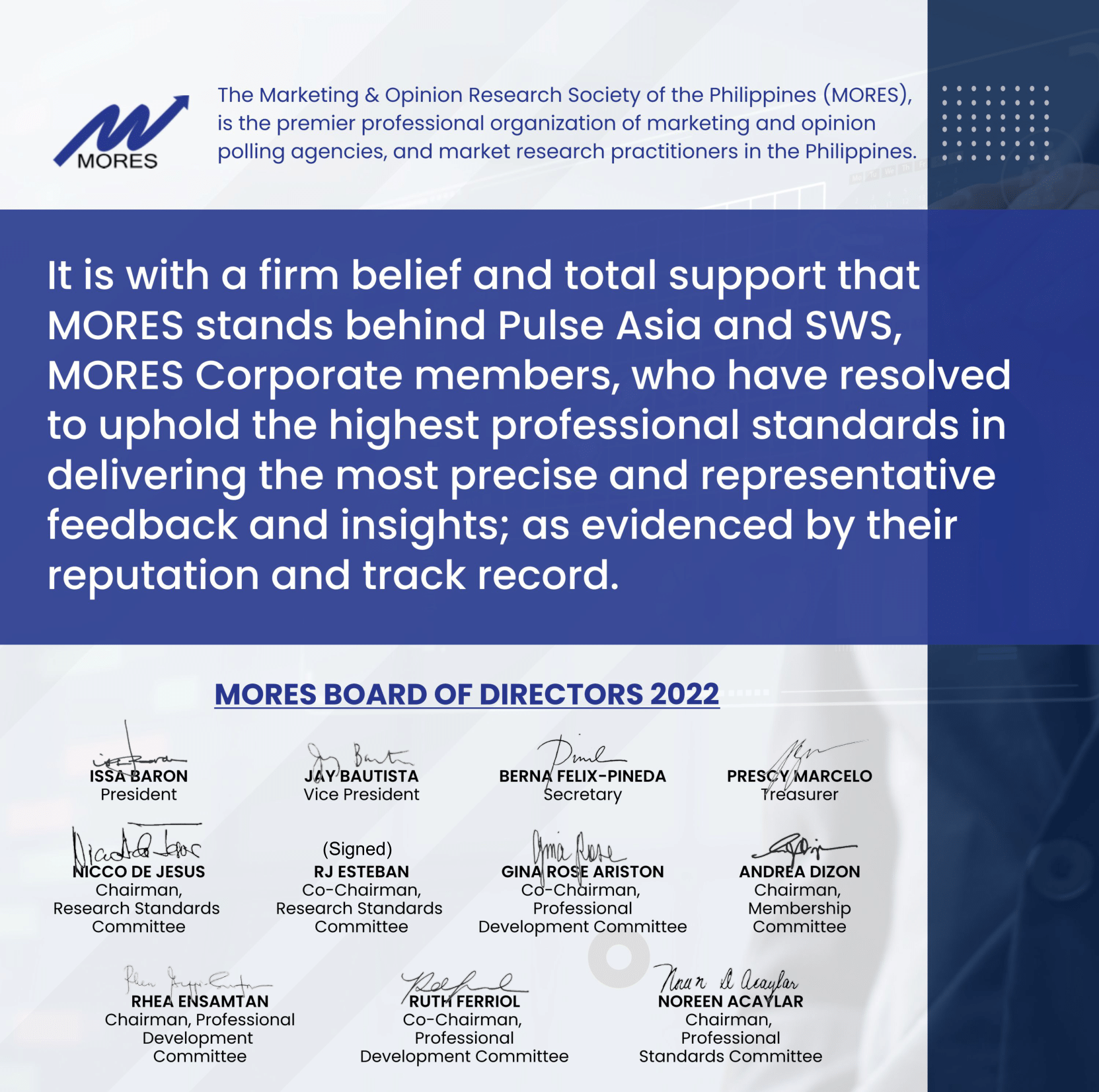 MORES | Marketing and Opinion Research Society of the Philippines