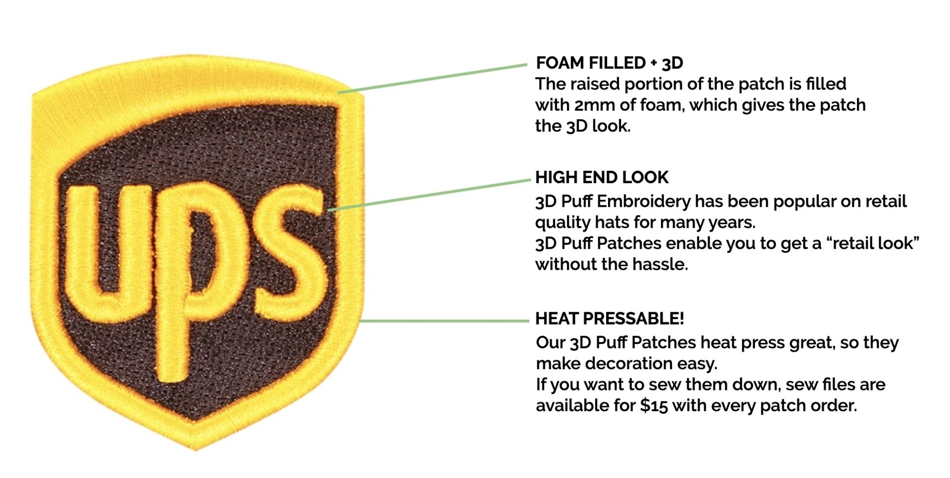 New! 3D Puff Patches