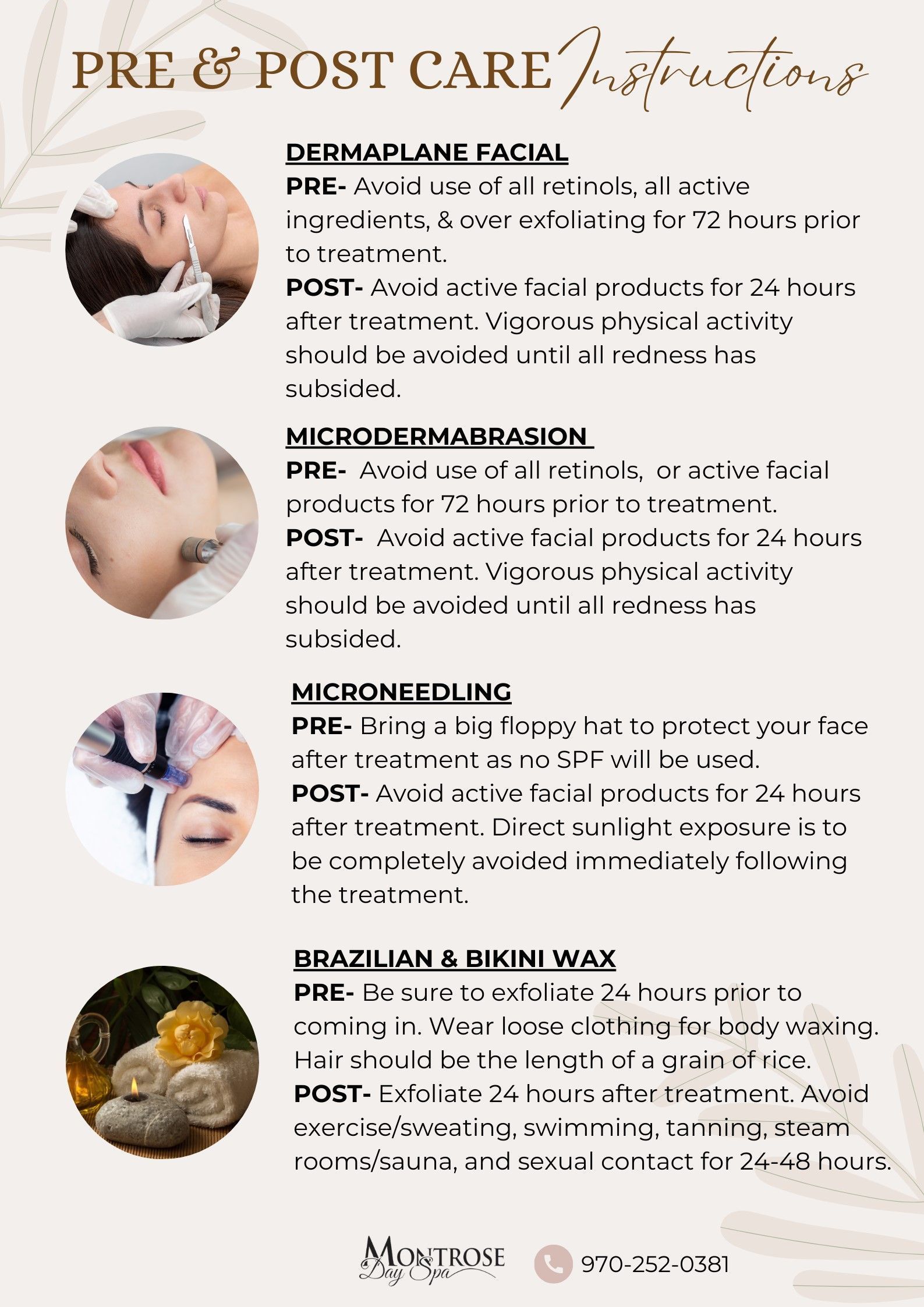 Pre- and Post-Care Instructions