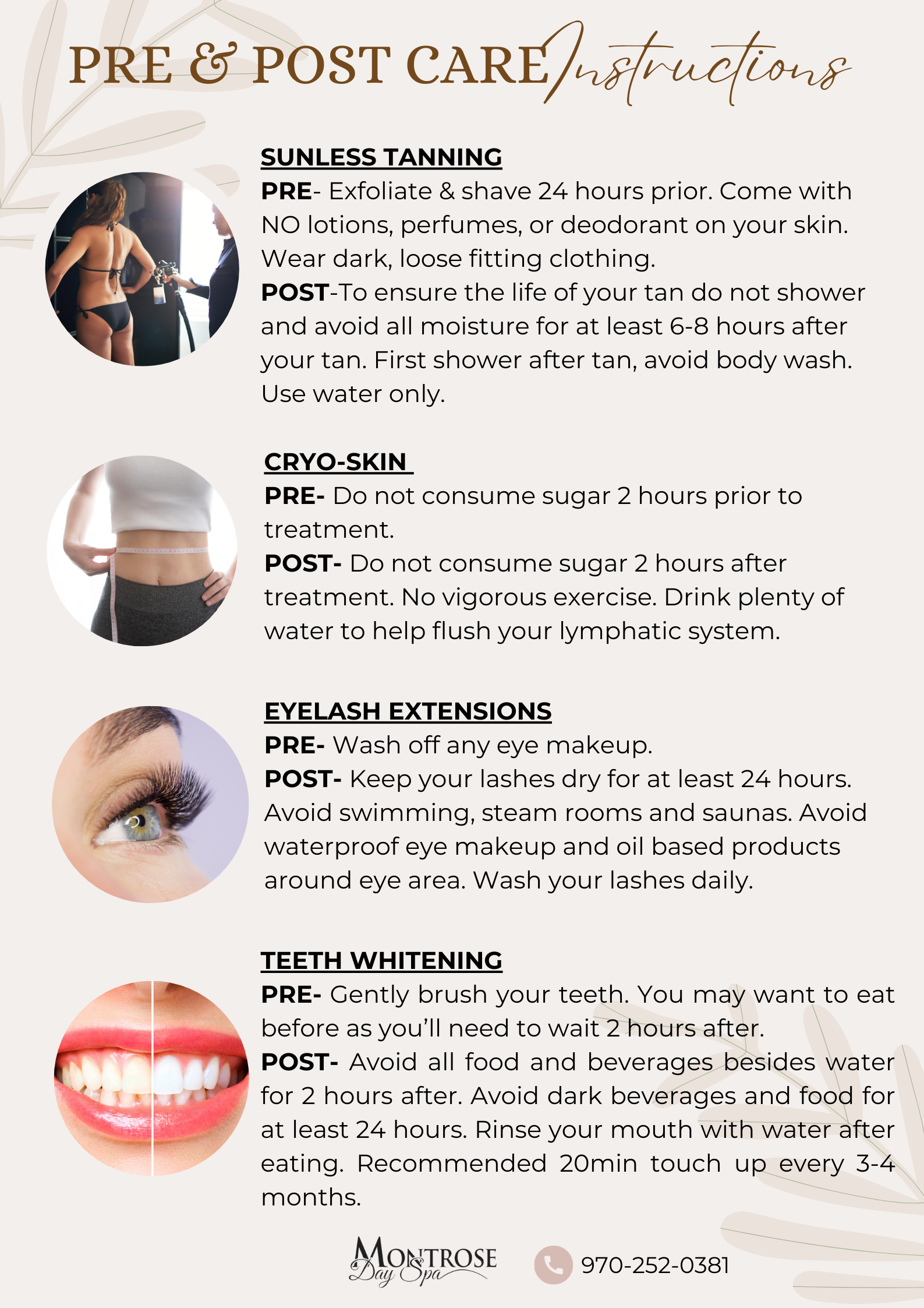 Pre- and Post-Care Instructions