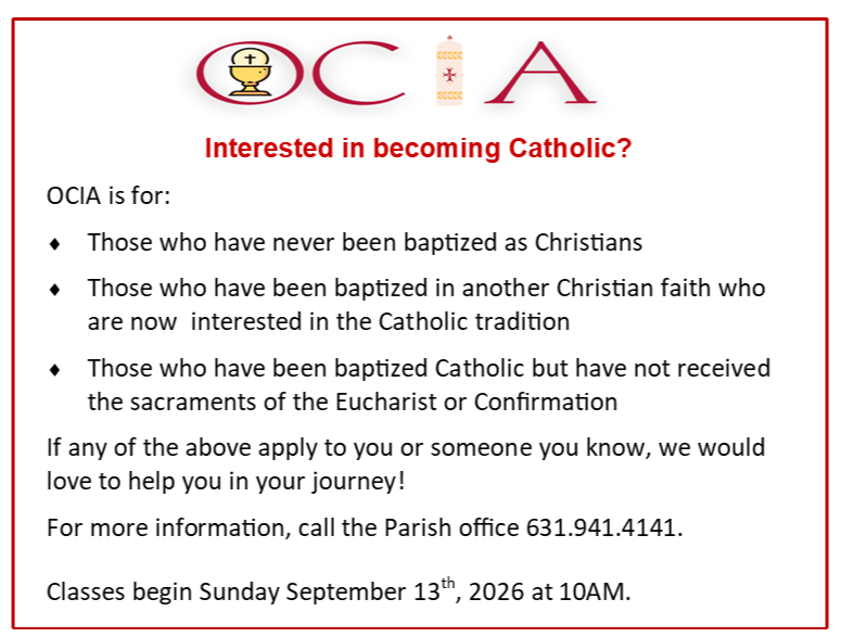 Interested in Becoming Catholic?