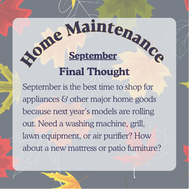 Home Maintenance Checklist for September