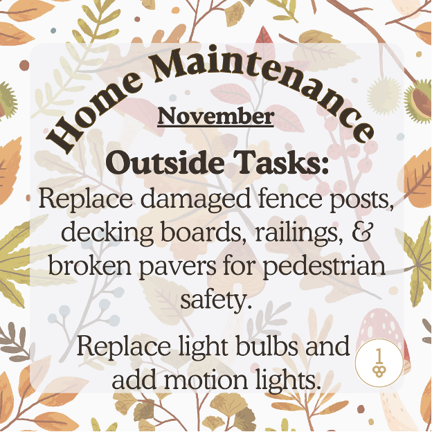 Home Maintenance Checklist for November