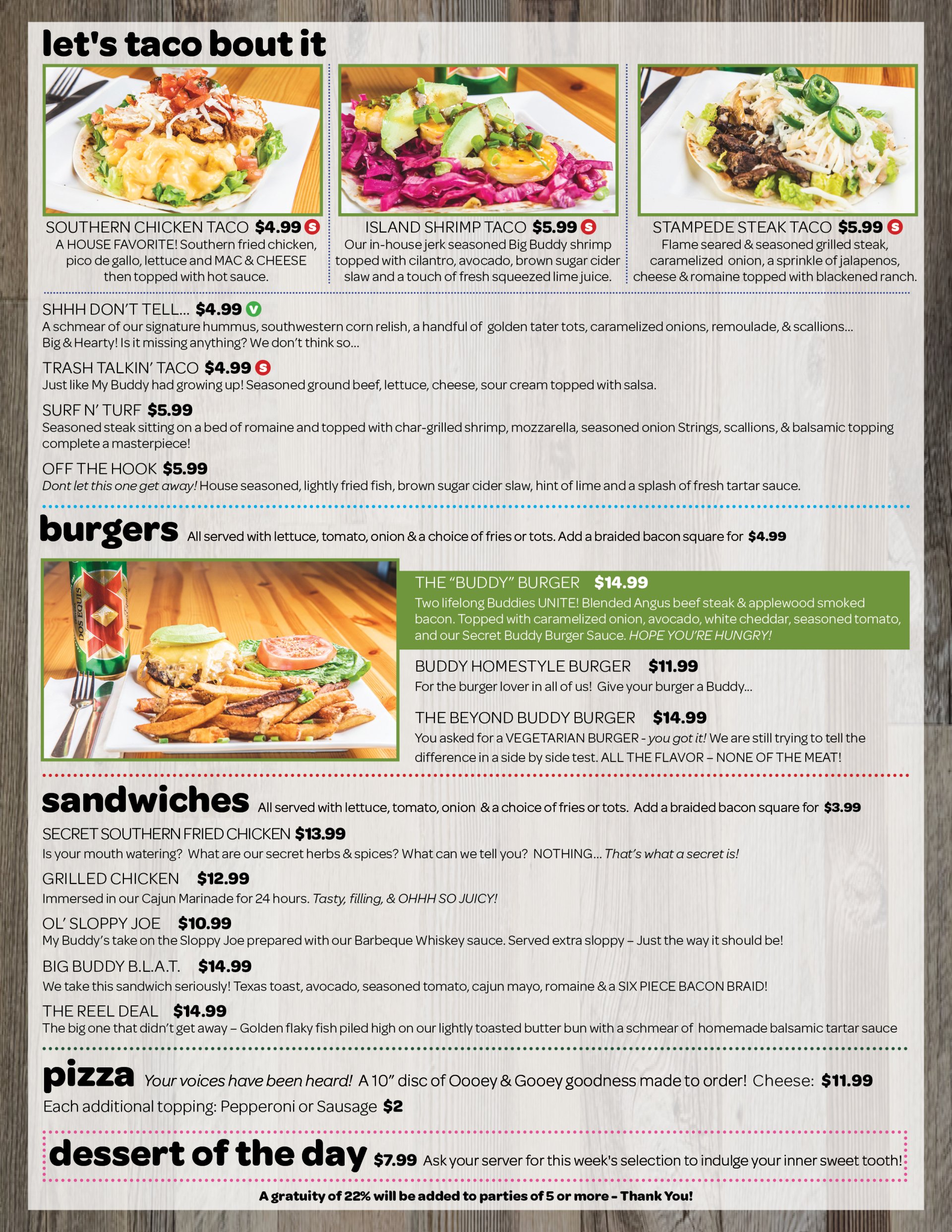 GRILL // Food Menu