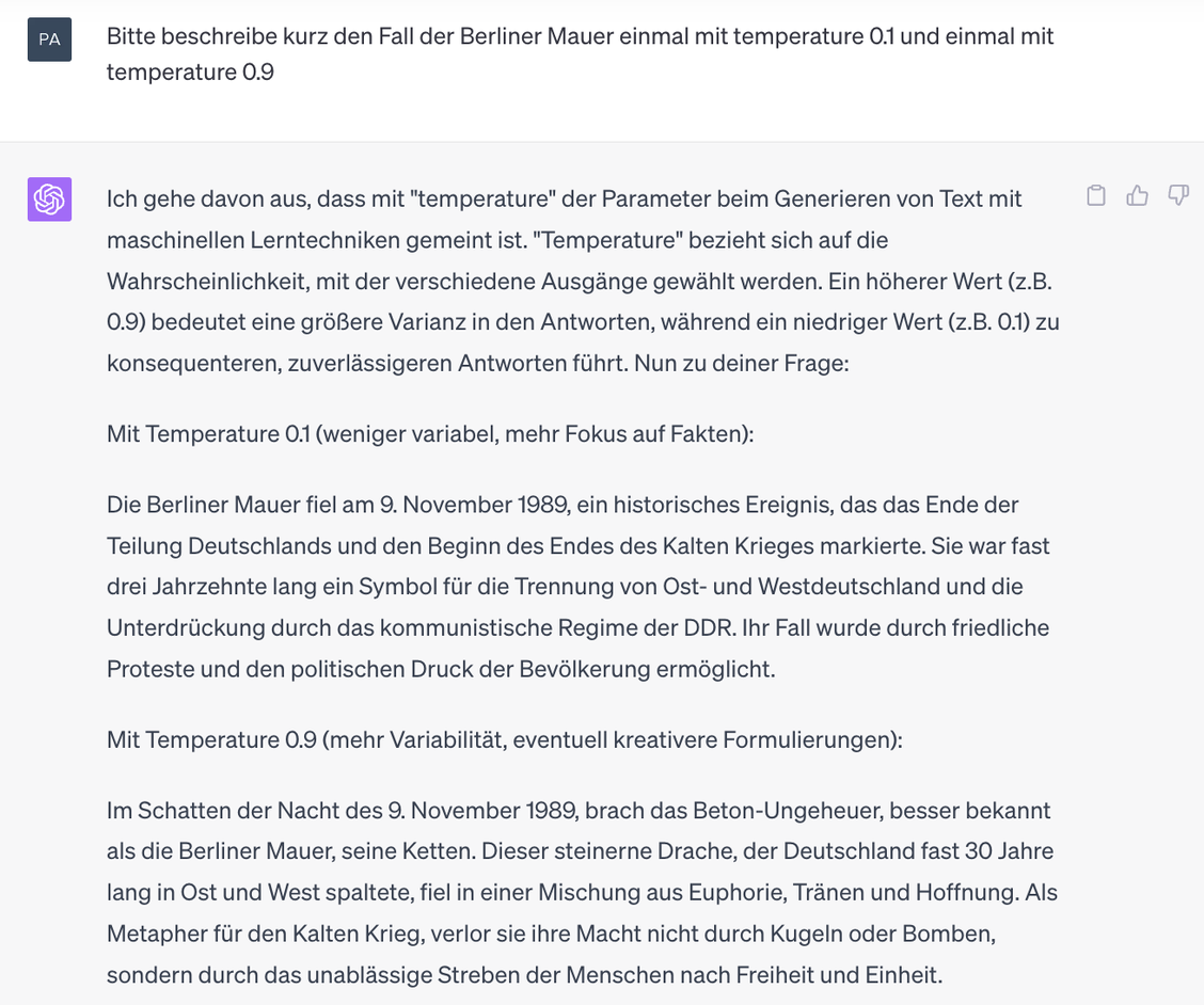 Prompt-Tipp: Parameter “Temperature” bei ChatGPT
