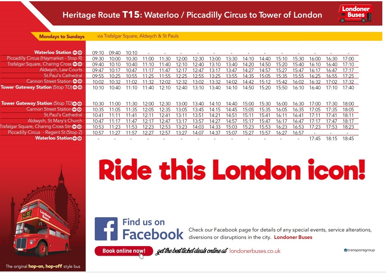 Londoner Buses - See London by heritage bus!