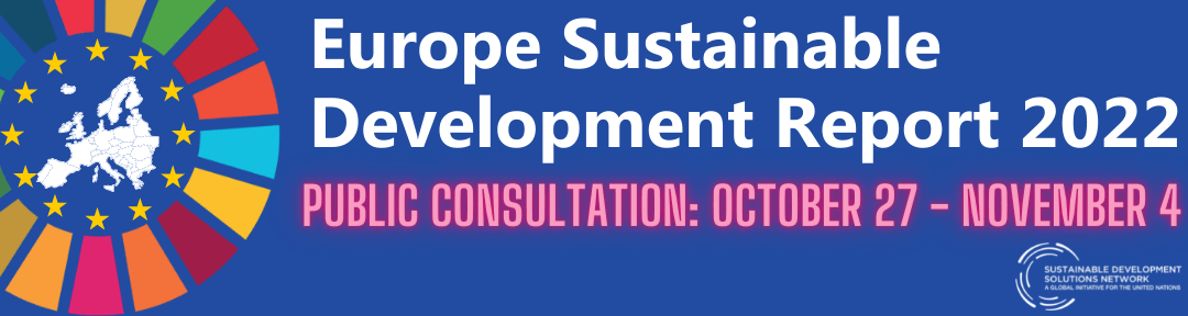 Public Consultation: Europe Sustainable Development Report 2022