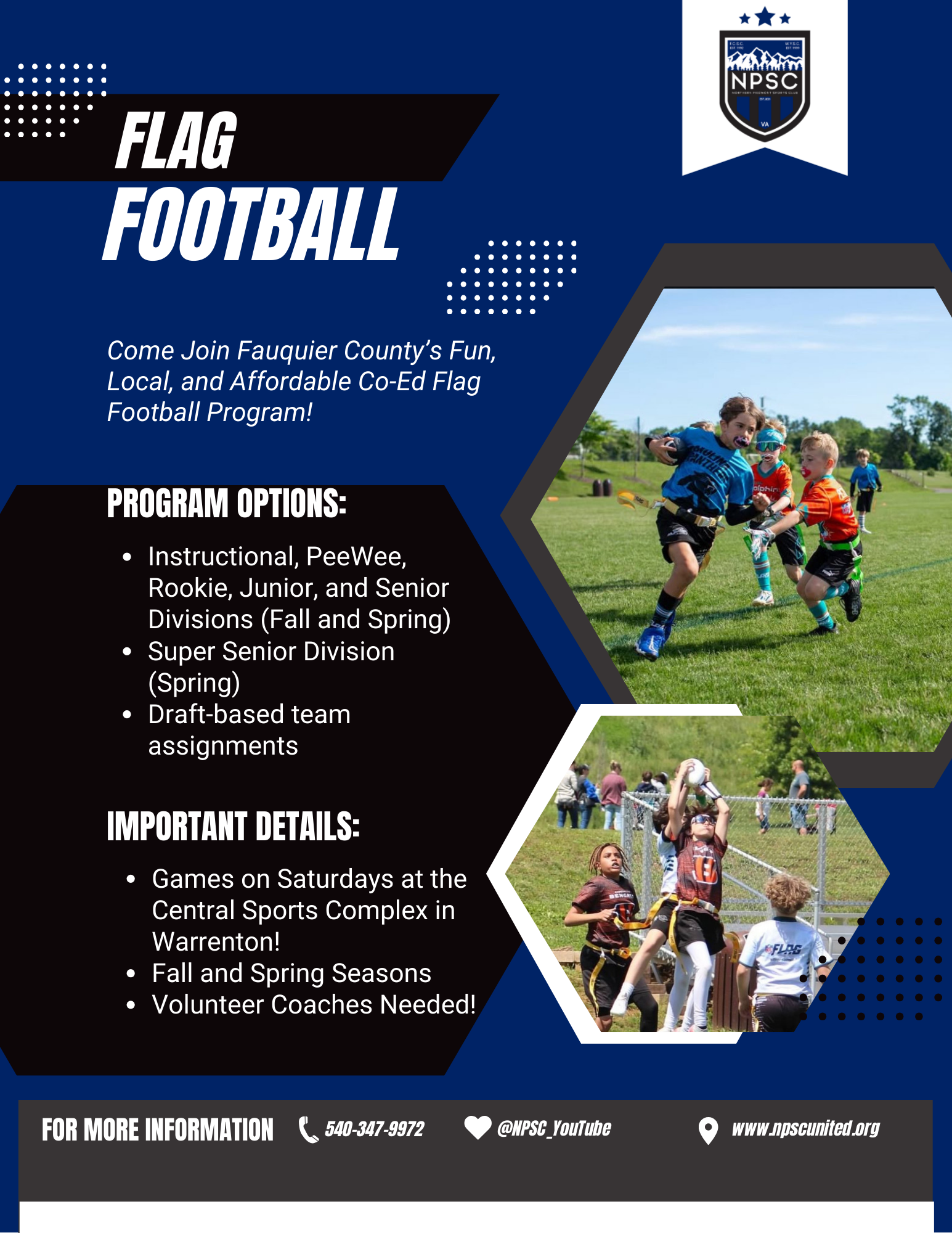 Flag Football | Northern Piedmont Sports Club | VA