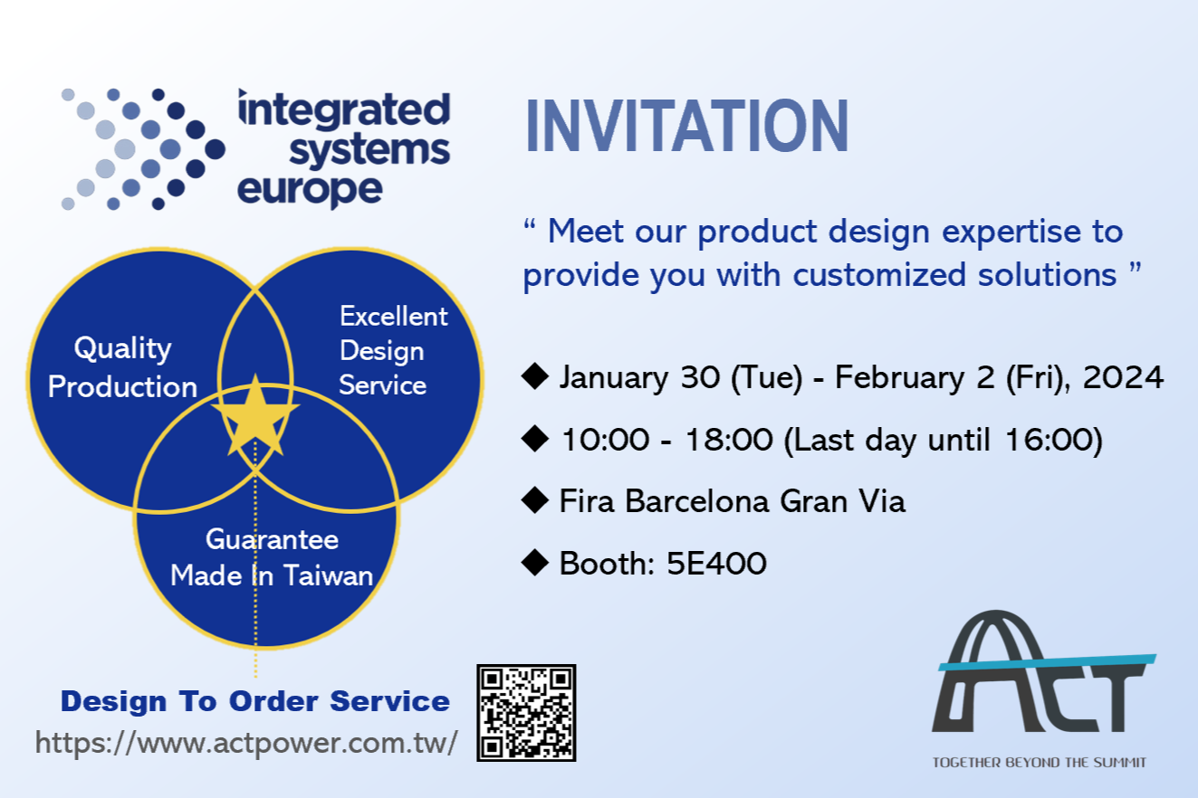 Join ACT POWER Taiwan at ISE 2024 Barcelona!