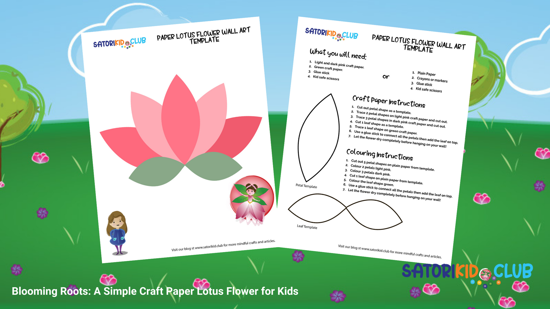 Blooming Roots: A Simple Craft Paper Lotus Flower for Kids