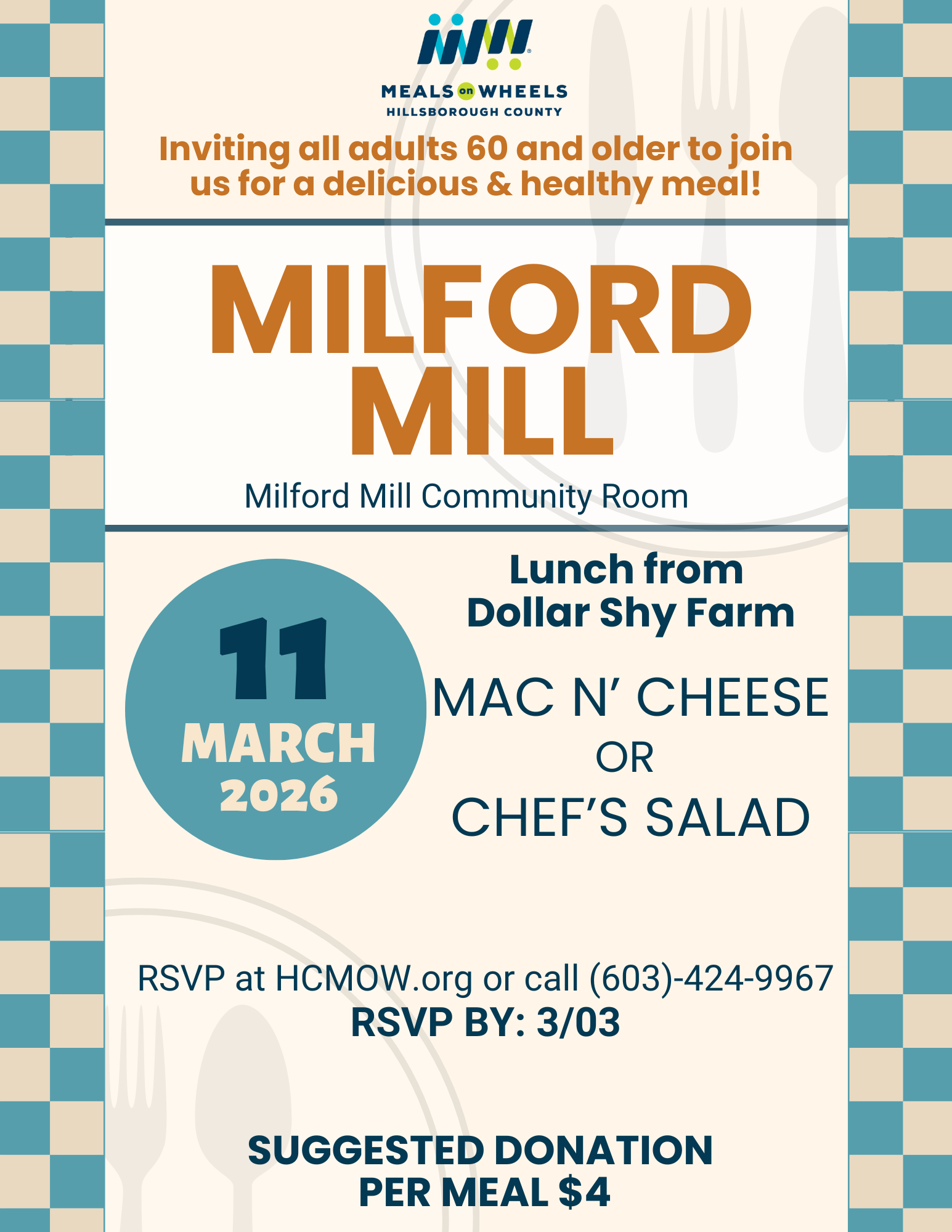 Community Lunch Event | Meals on Wheels| Milford Mill