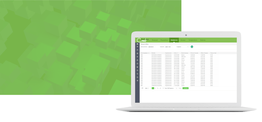 Bio Time Pro - Softwares - Tiempo y Asistencia - ZKTeco Research ...