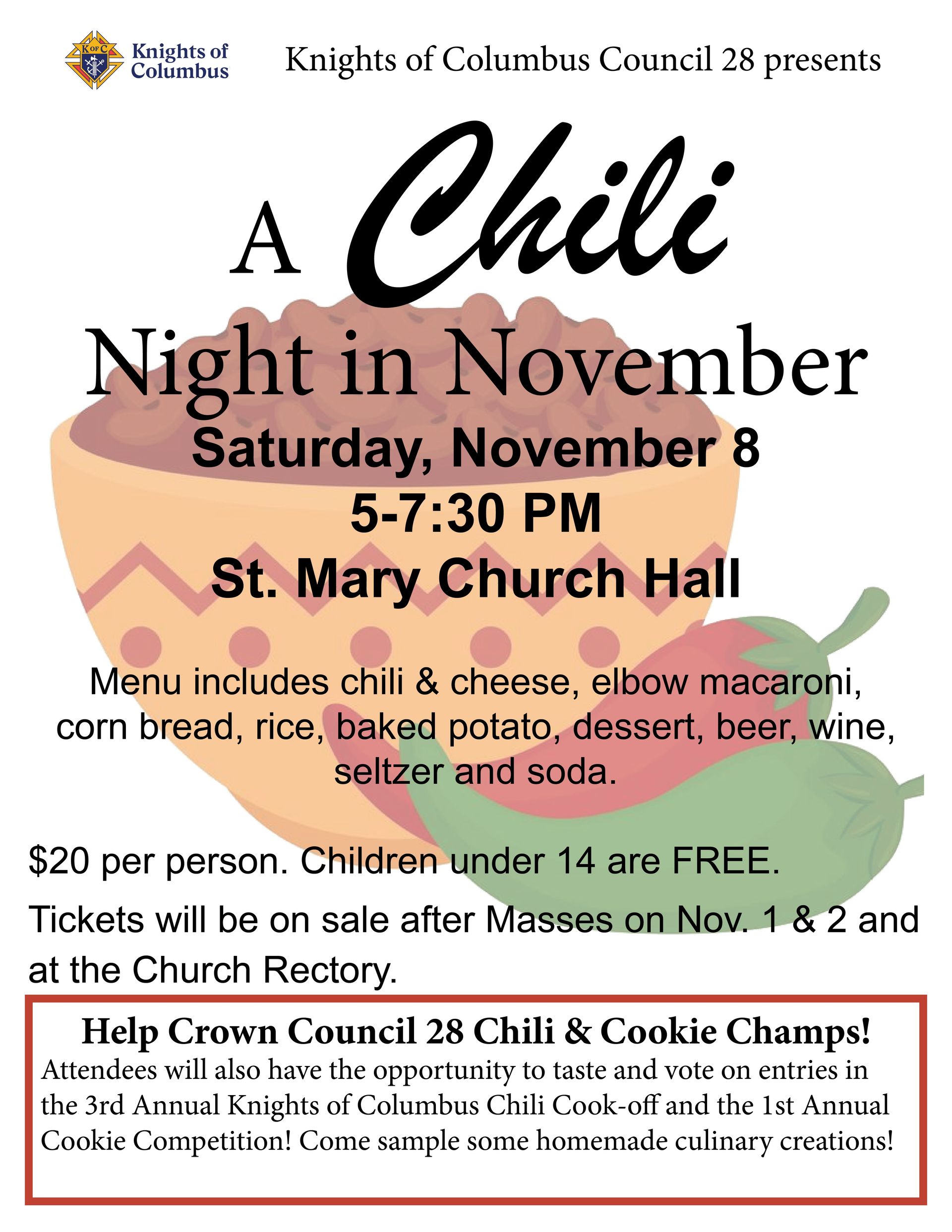 KOC- Chili Night Nov 8
