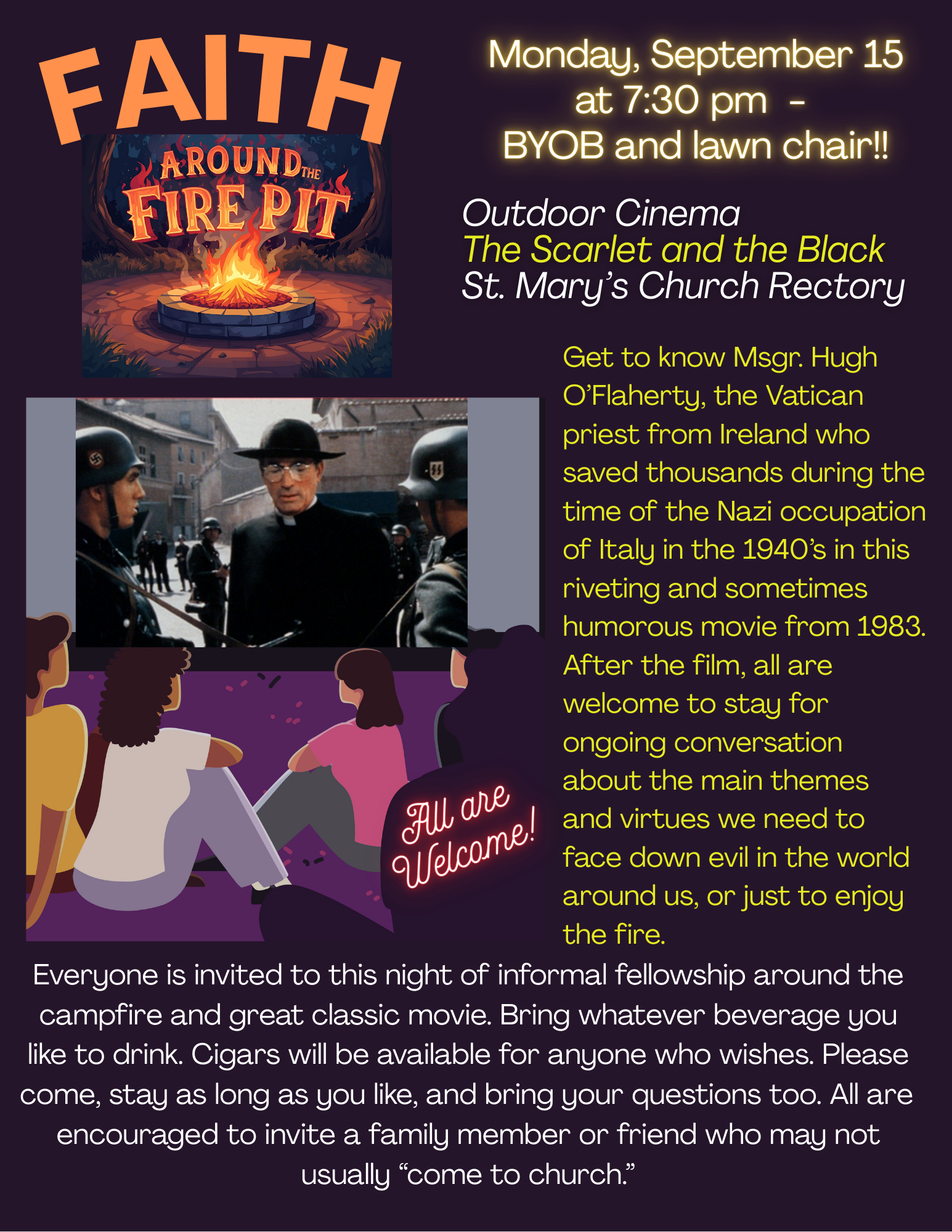 Faith Around the Fire Pit - Sept 15 at 7:30 pm