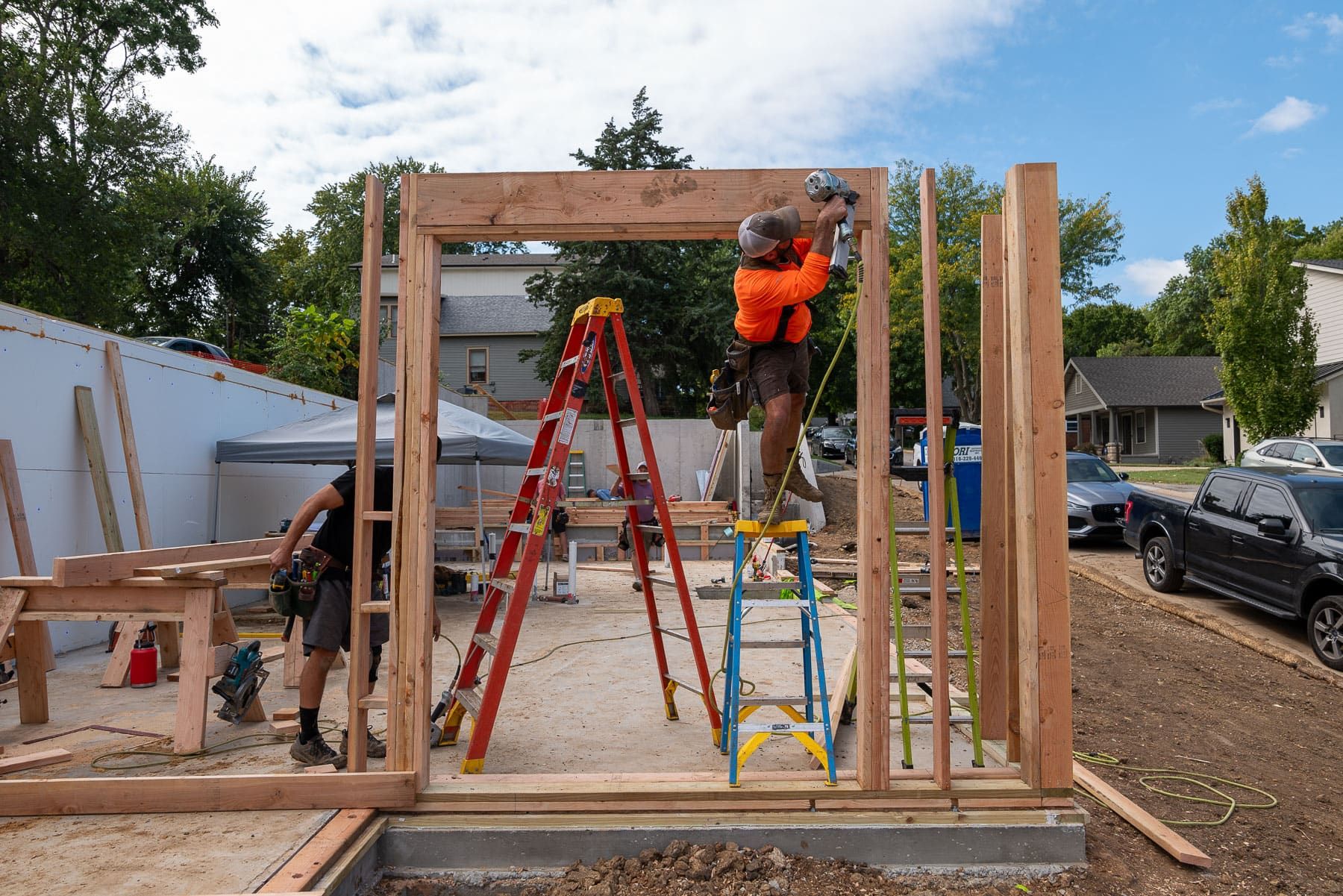 Framing Progress in Westwood | High-Performance Custom Home | Kala